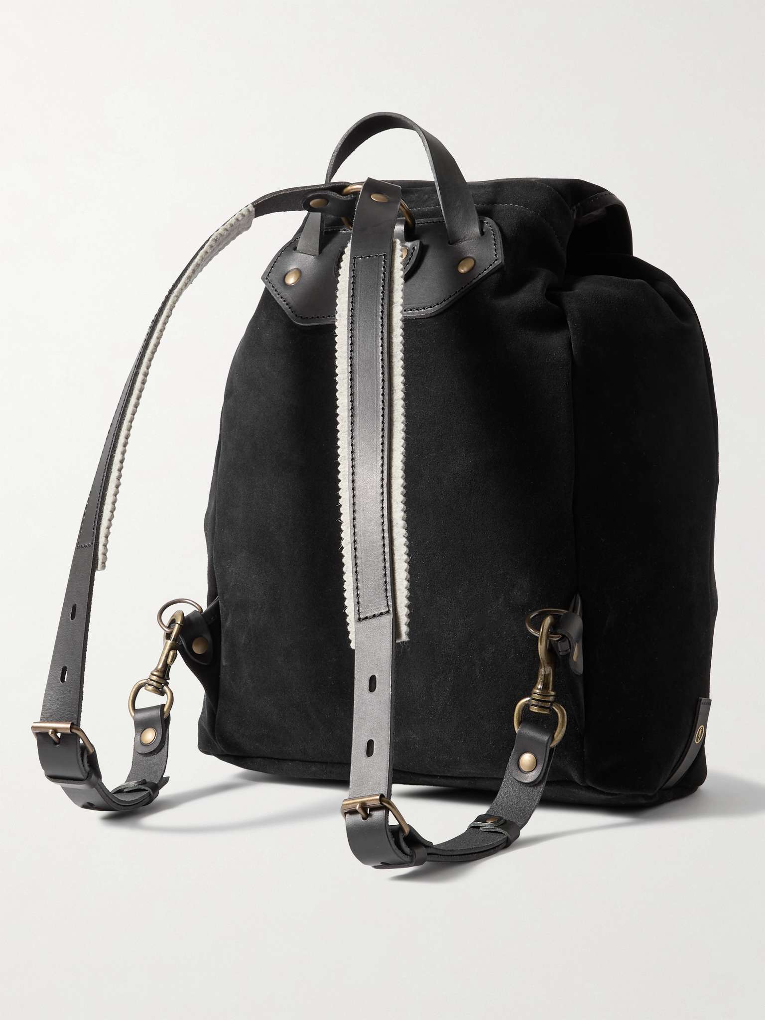 BLEU DE CHAUFFE Camp Leather-Trimmed Suede Backpack for Men | MR PORTER