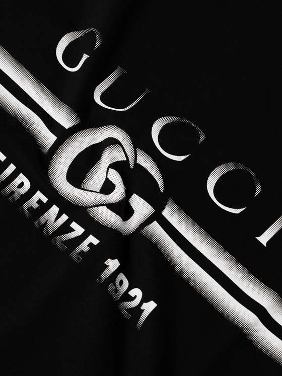 GUCCI Logo-Print Cotton-Jersey T-Shirt for Men | MR PORTER