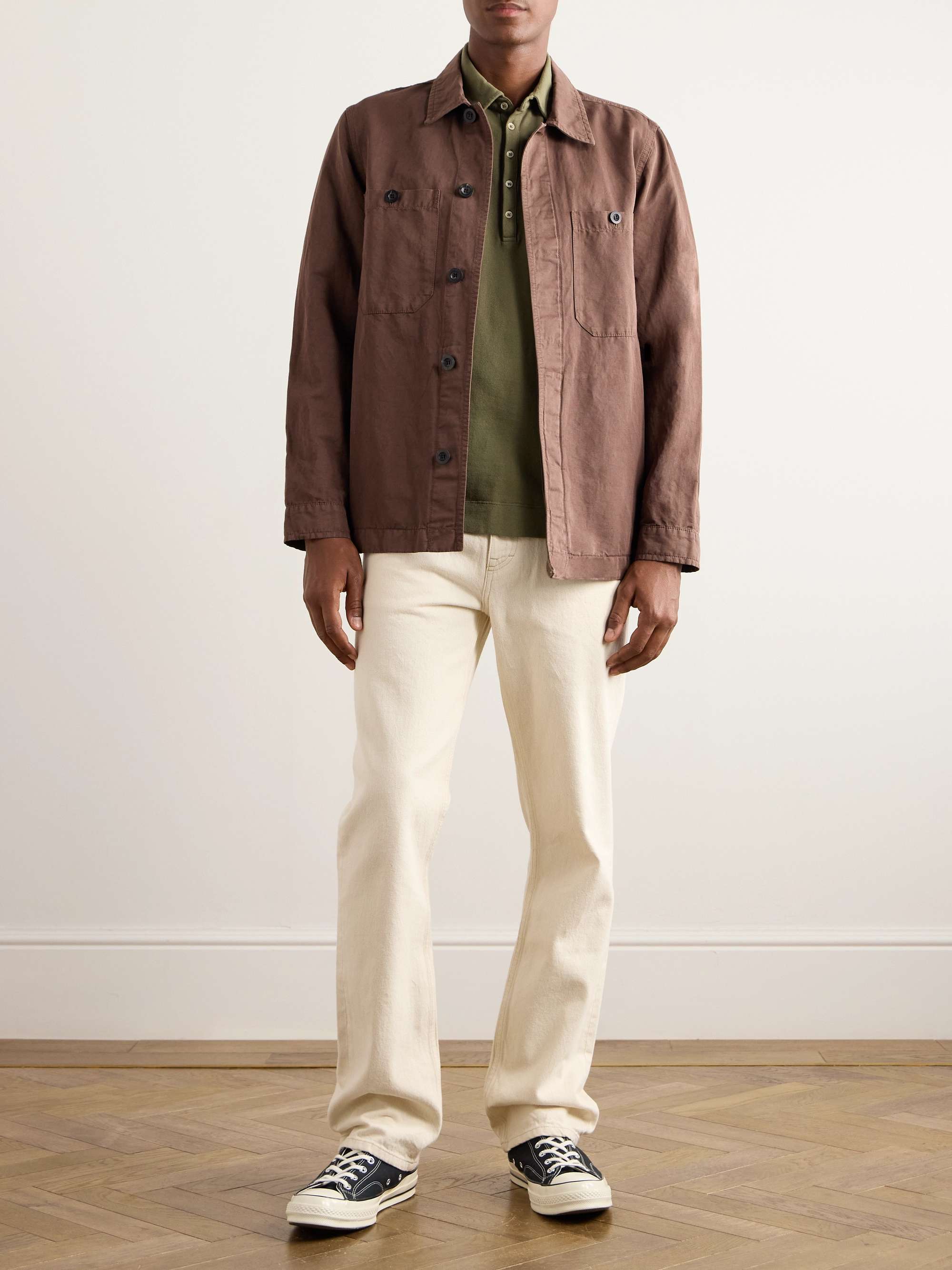 MASSIMO ALBA Wembley Cotton and Cashmere-Blend Piqué Polo Shirt for Men ...