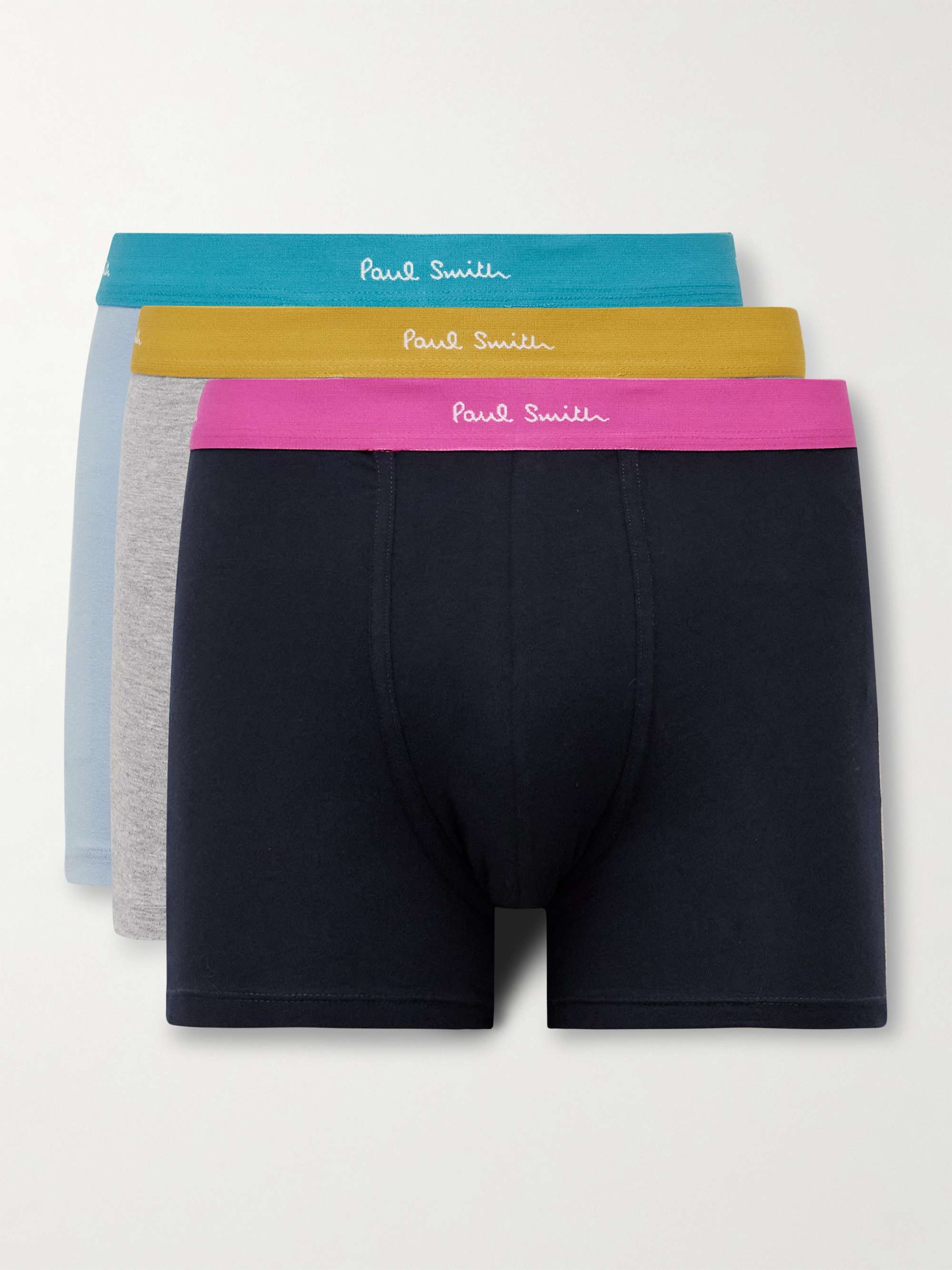 PAUL SMITH Three-Pack Stretch Organic Cotton Trunks for Men | MR PORTER