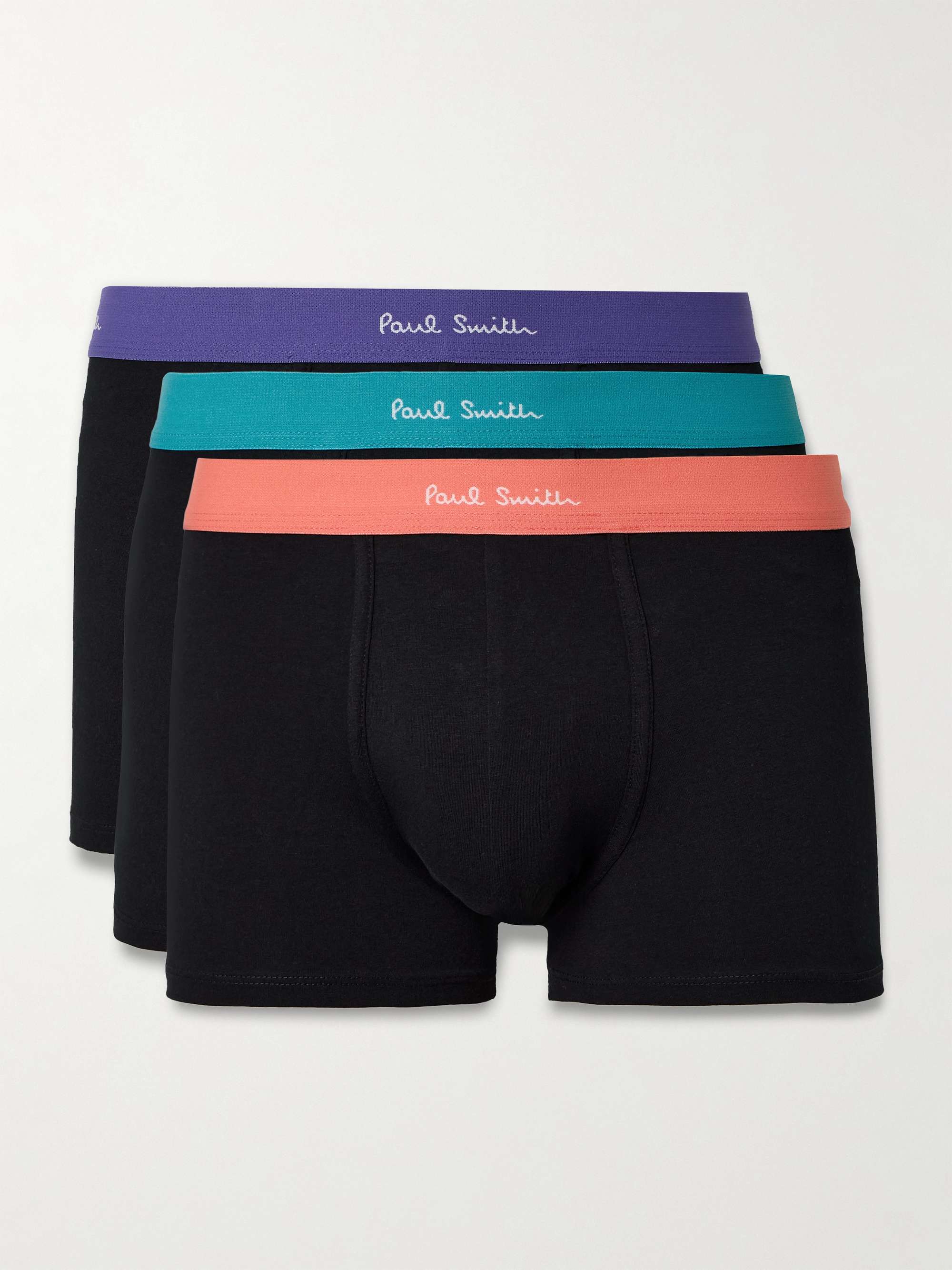 PAUL SMITH Three-Pack Stretch Organic Cotton Trunks for Men | MR PORTER