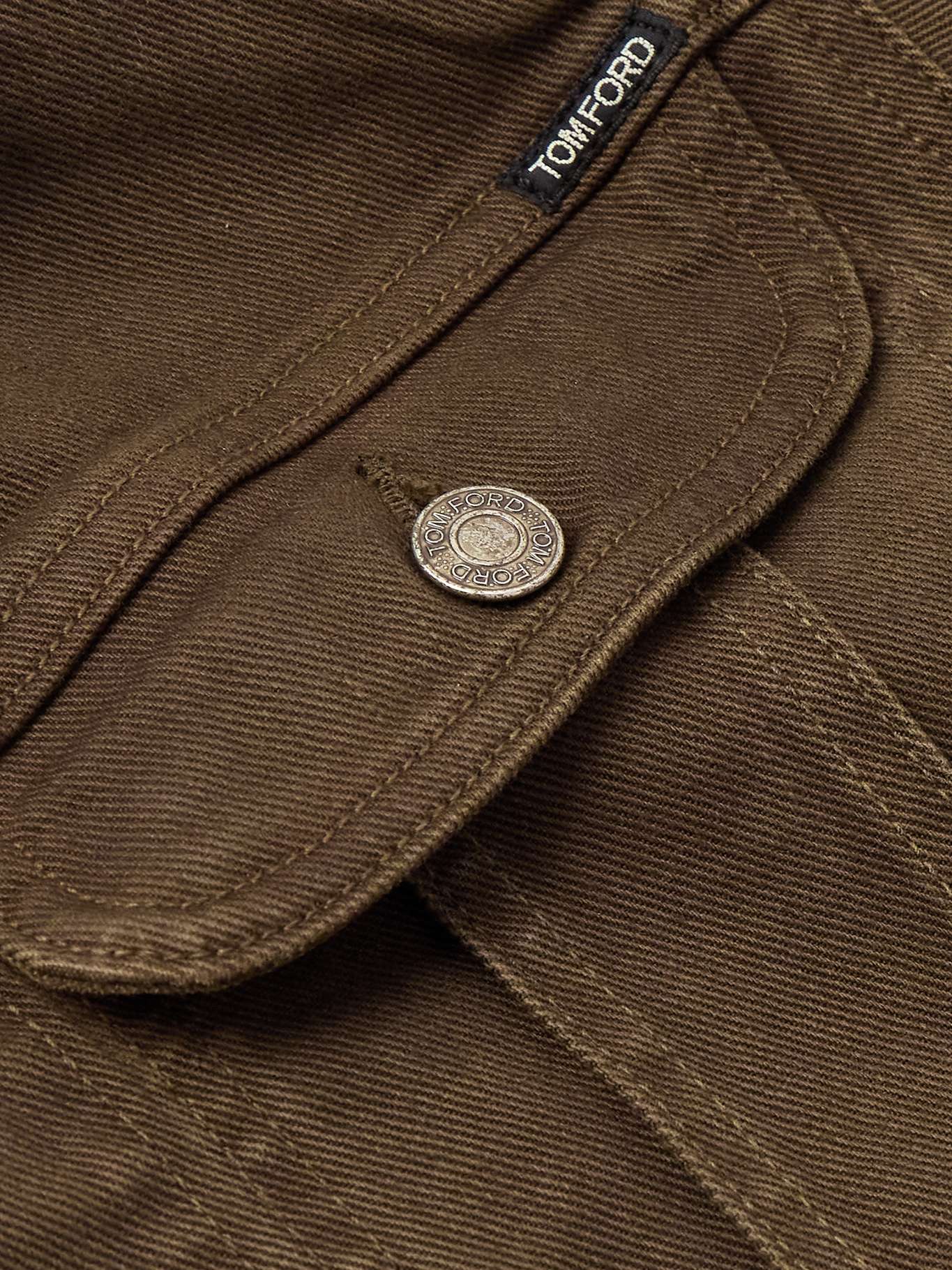 TOM FORD Icon Cotton-Blend Corduroy-Trimmed Denim Jacket for Men | MR ...