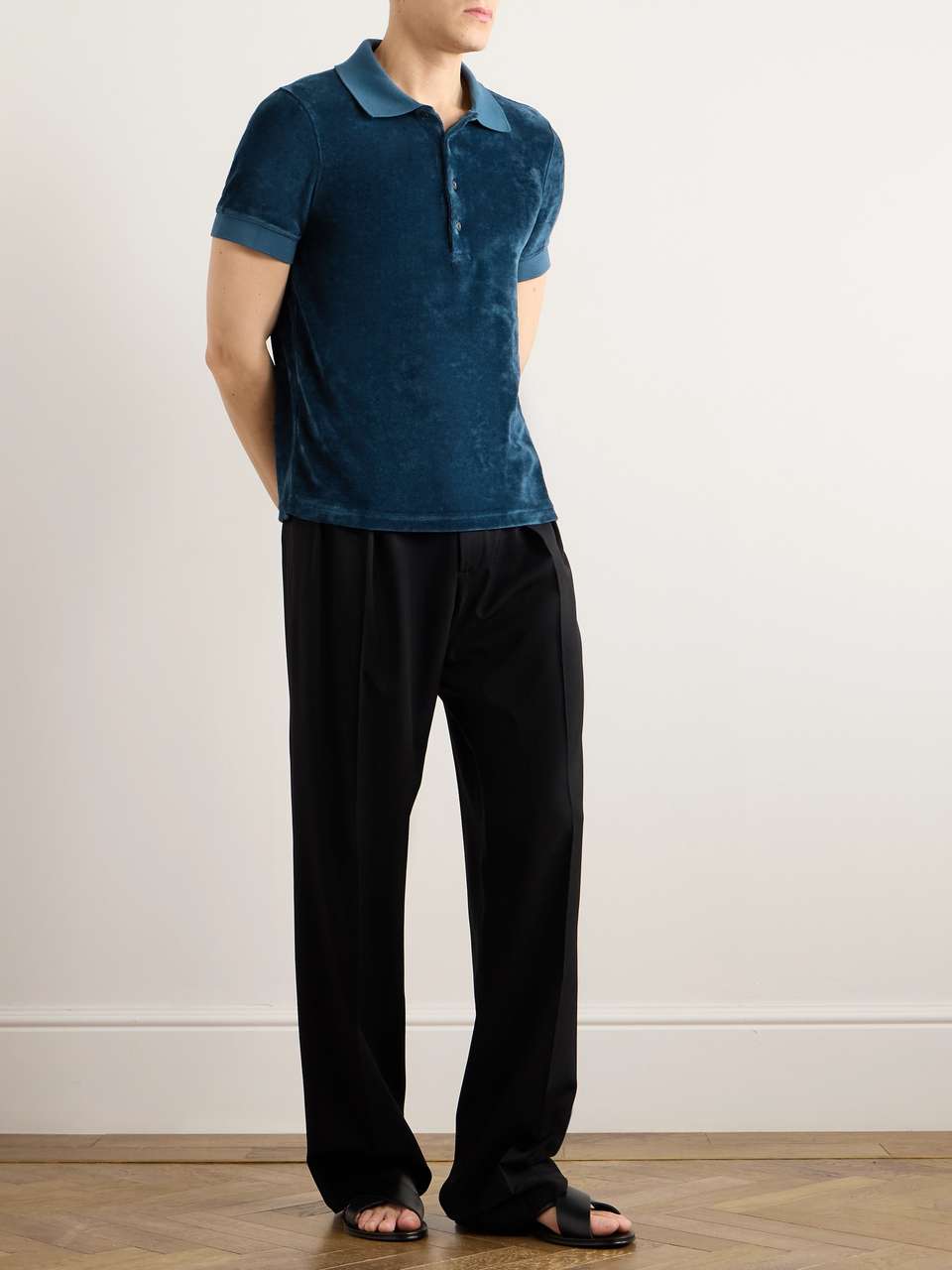 TOM FORD Velour Polo Shirt for Men | MR PORTER