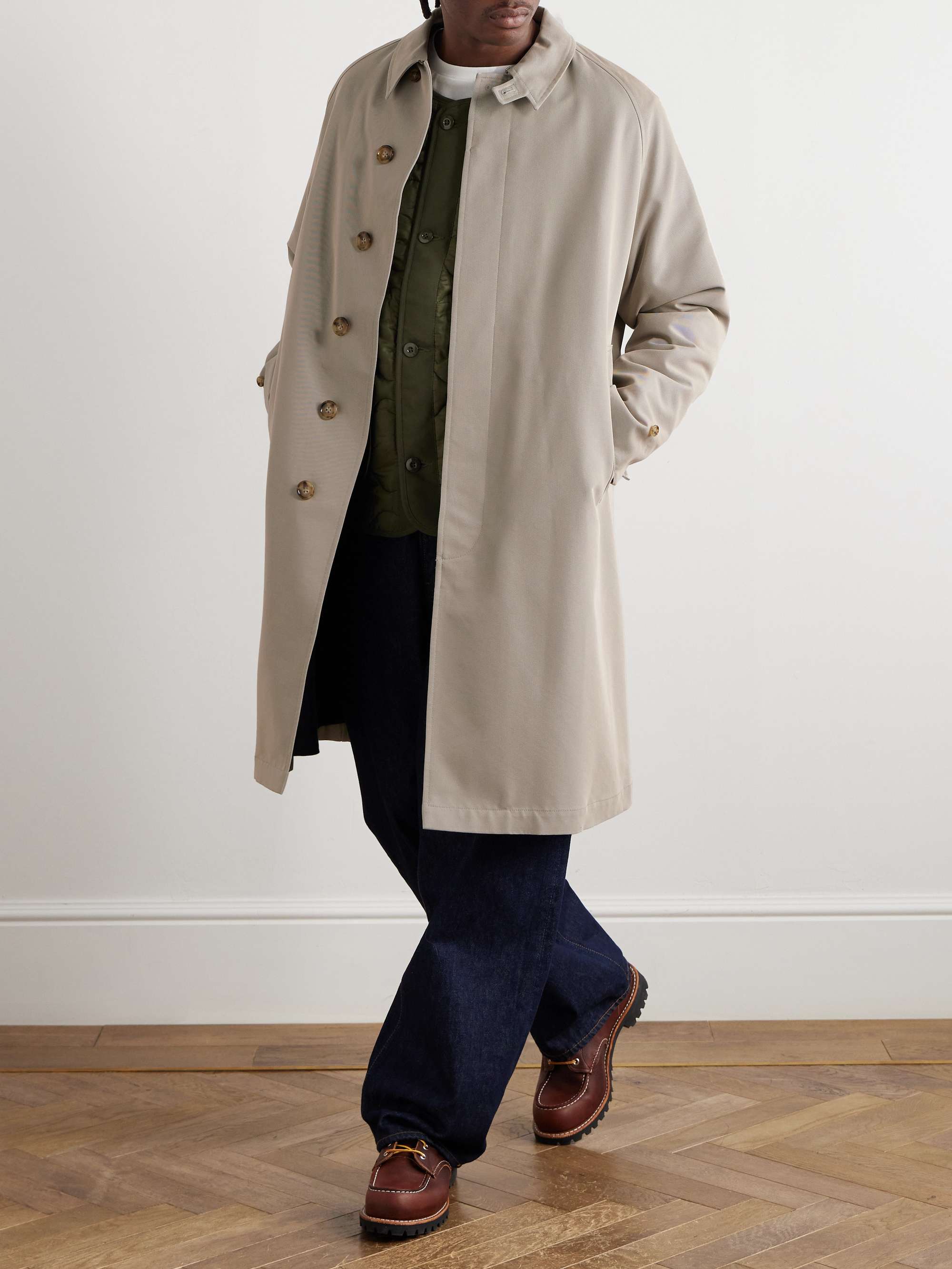 Beige Cotton-Blend Gabardine Coat | BEAMS PLUS | MR PORTER