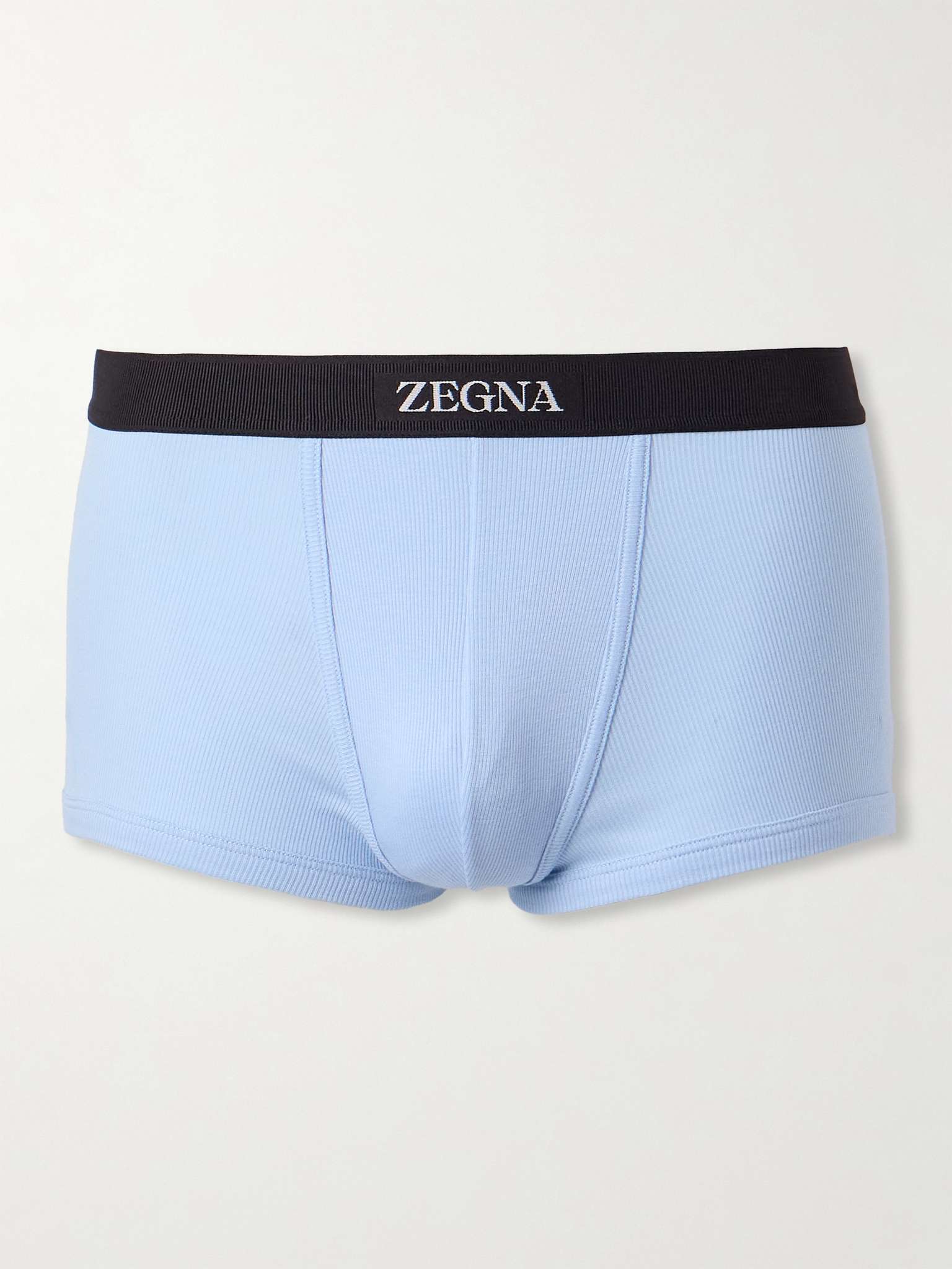 ZEGNA Ribbed Cotton and Modal-Blend Boxer Briefs for Men | MR PORTER