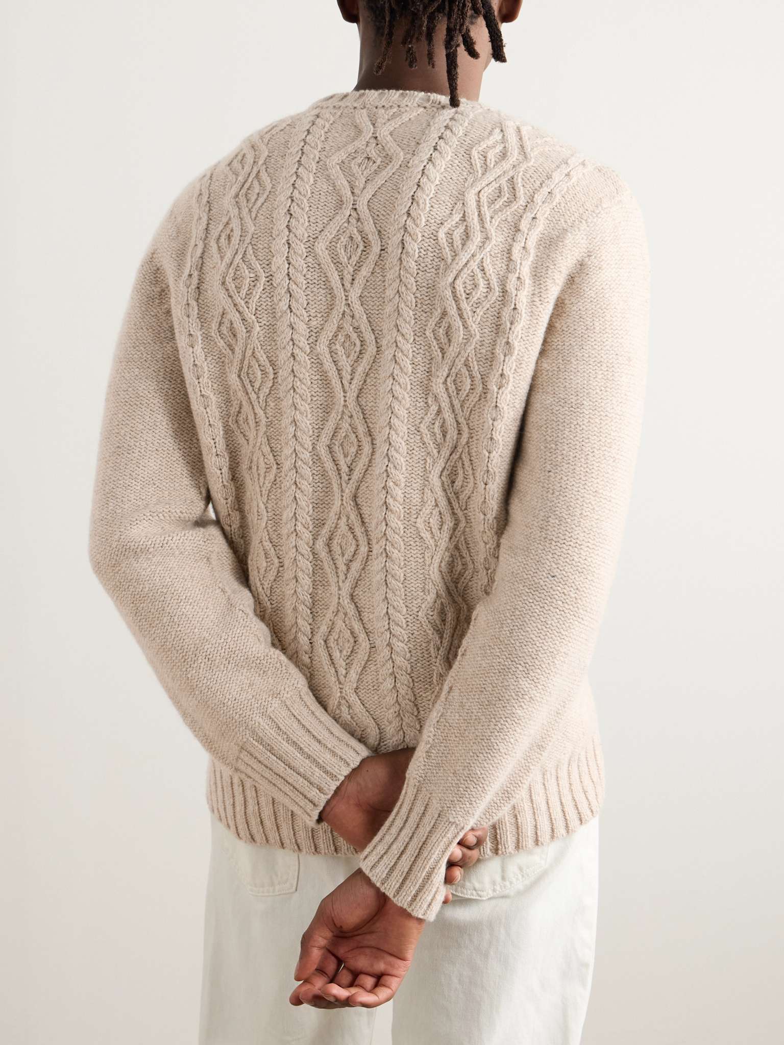 INIS MEÁIN Cable-Knit Cashmere Sweater for Men | MR PORTER