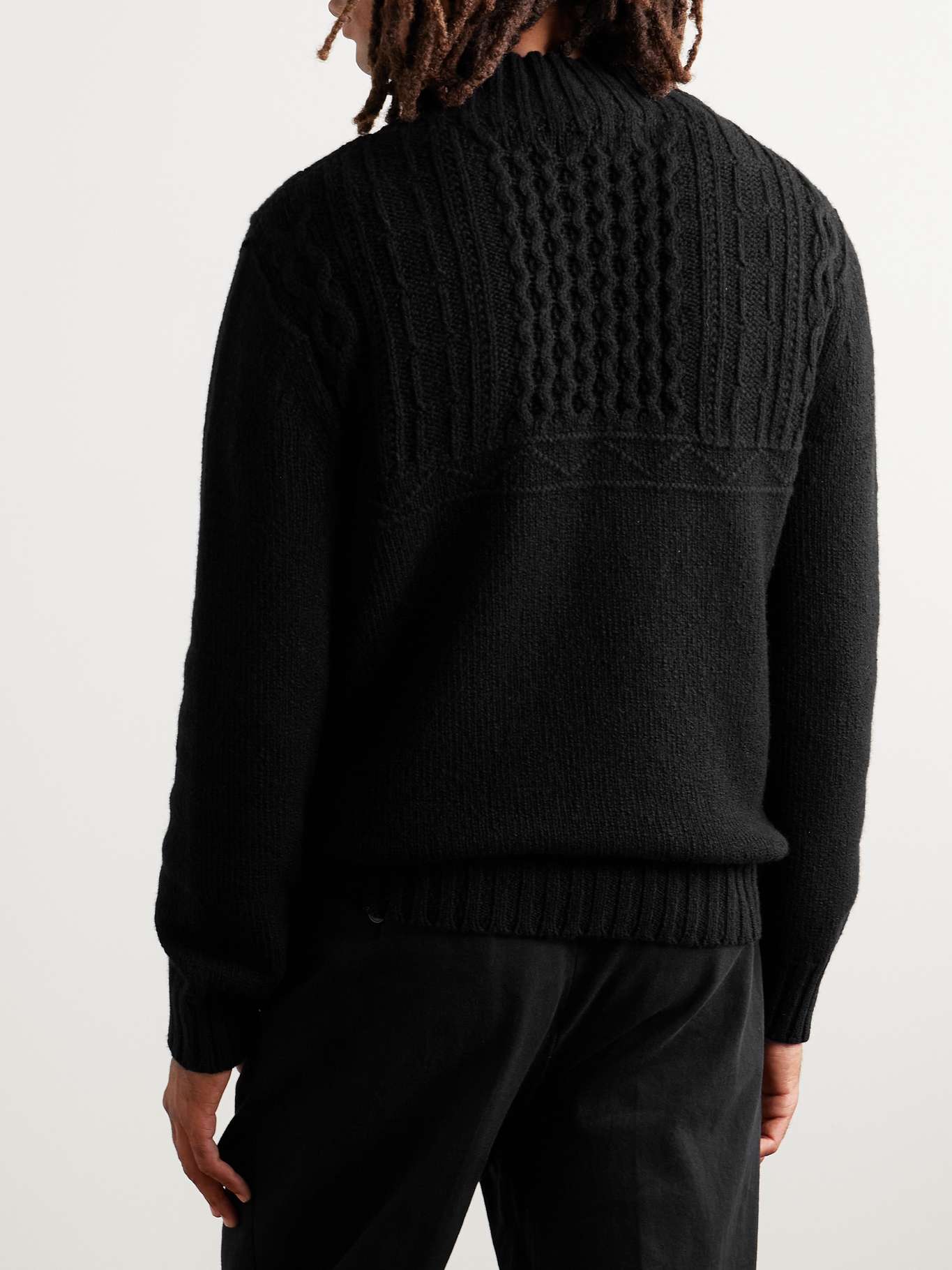 INIS MEÁIN Máirtín Beag Galánta Merino Wool and Cashmere-Blend Sweater ...