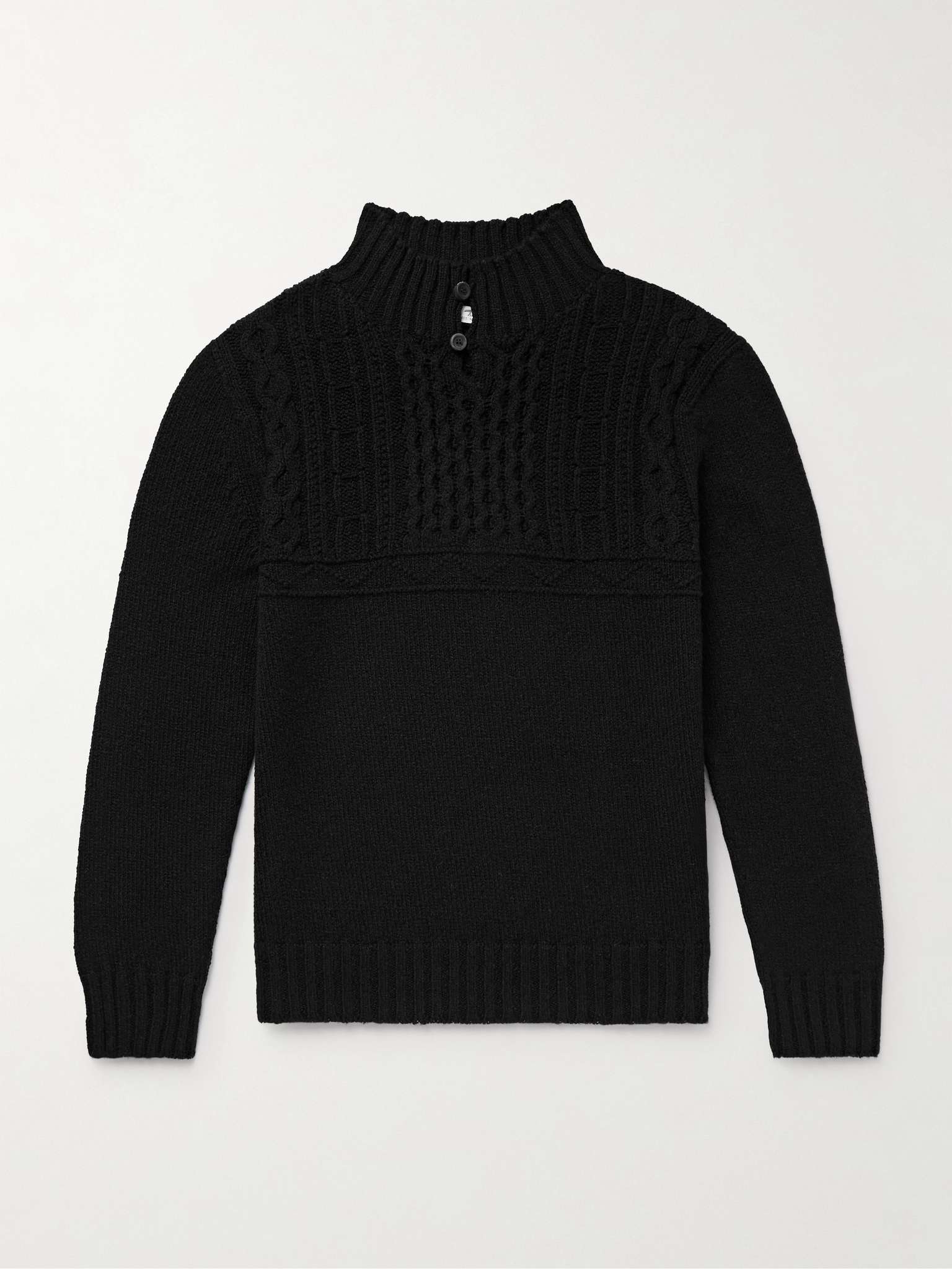 INIS MEÁIN Máirtín Beag Galánta Merino Wool and Cashmere-Blend Sweater ...