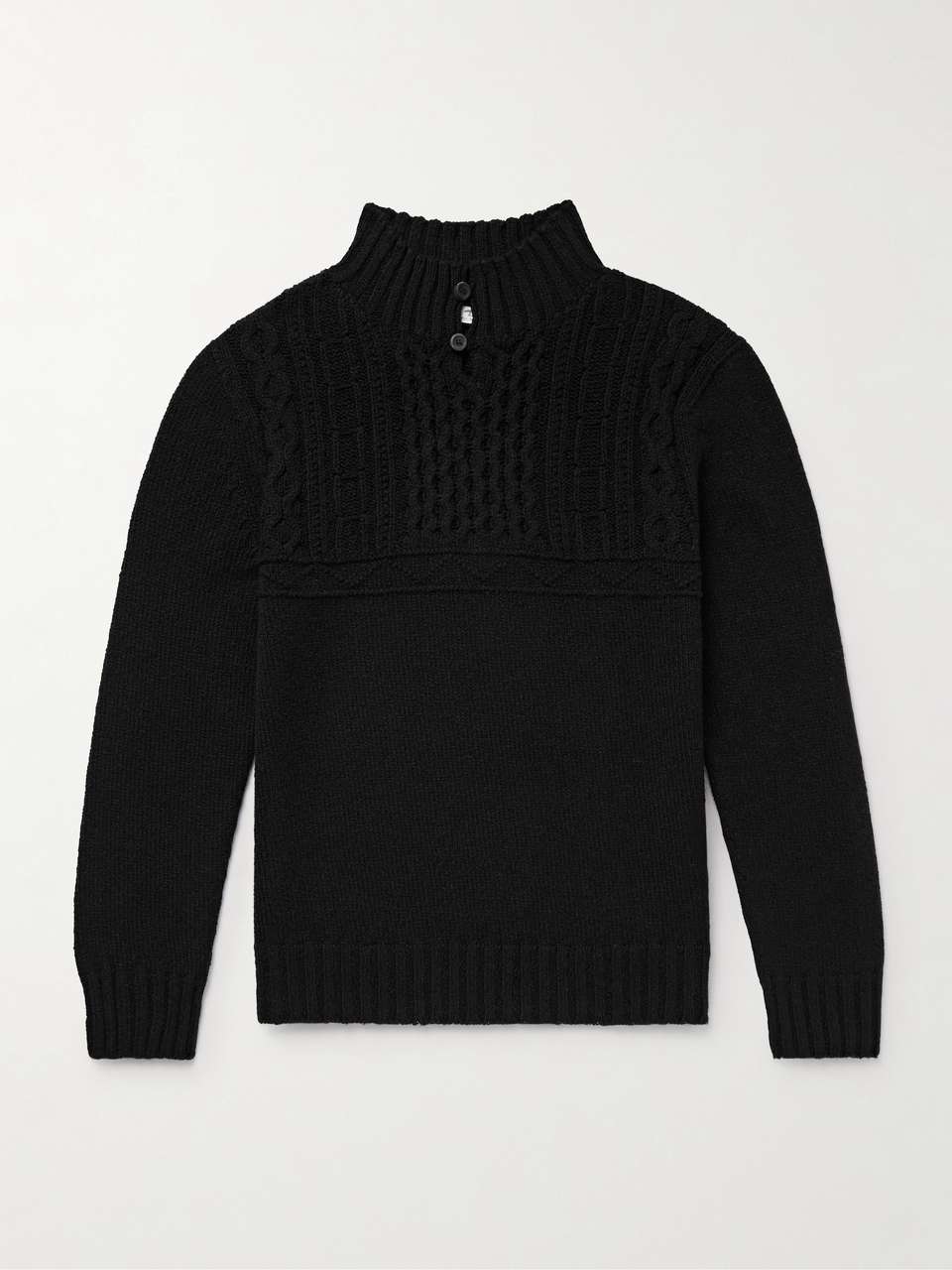 INIS MEÁIN Máirtín Beag Galánta Merino Wool and Cashmere-Blend Sweater ...