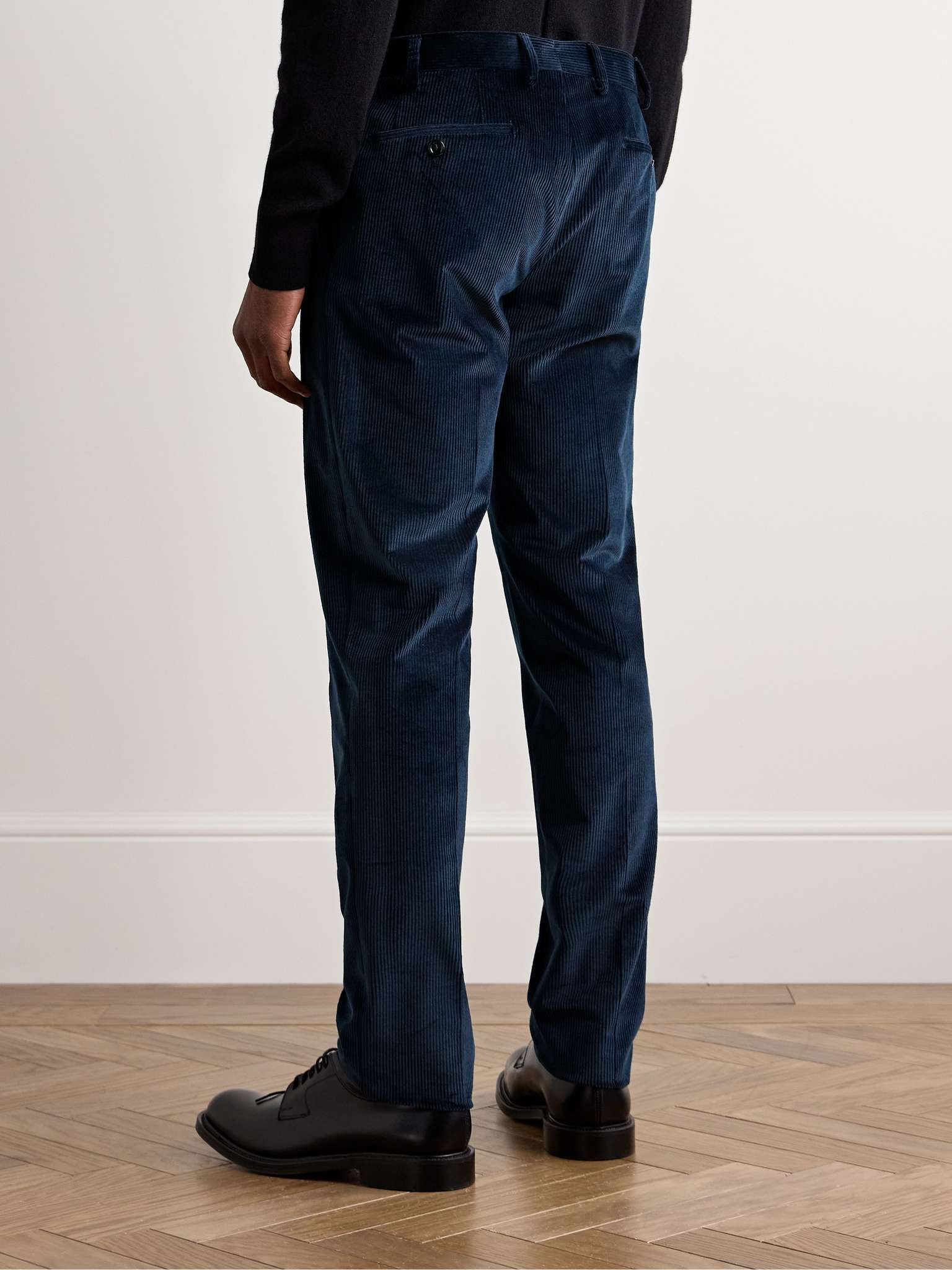 LARDINI Slim-Fit Stretch-Cotton Corduroy Suit Trousers for Men | MR PORTER