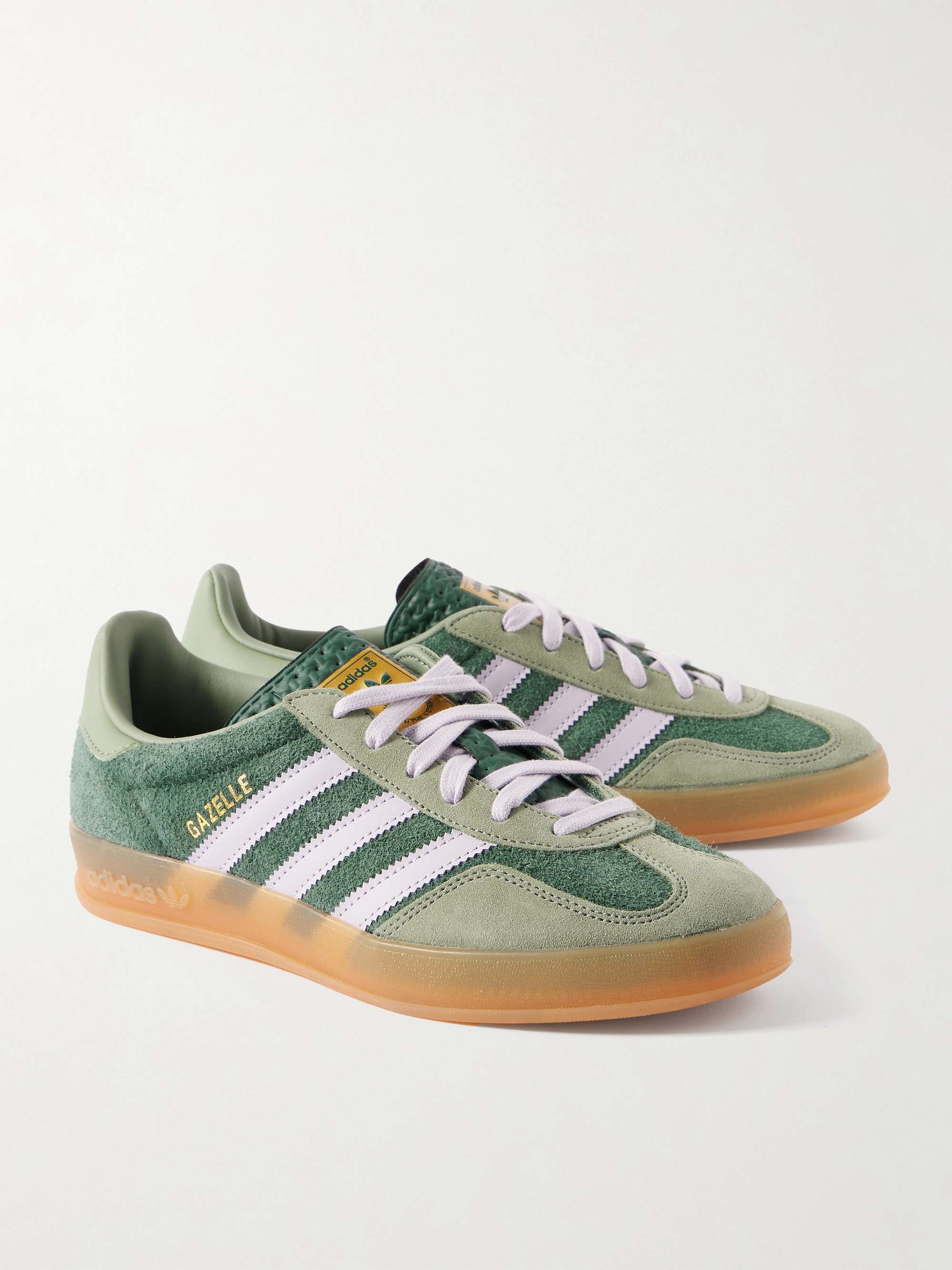 ADIDAS ORIGINALS Gazelle Indoor Leather-Trimmed Suede Sneakers for Men ...
