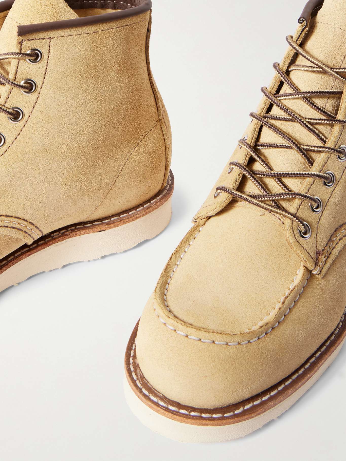 RED WING SHOES 8833 Classic Moc Brushed-Leather Boots for Men | MR PORTER