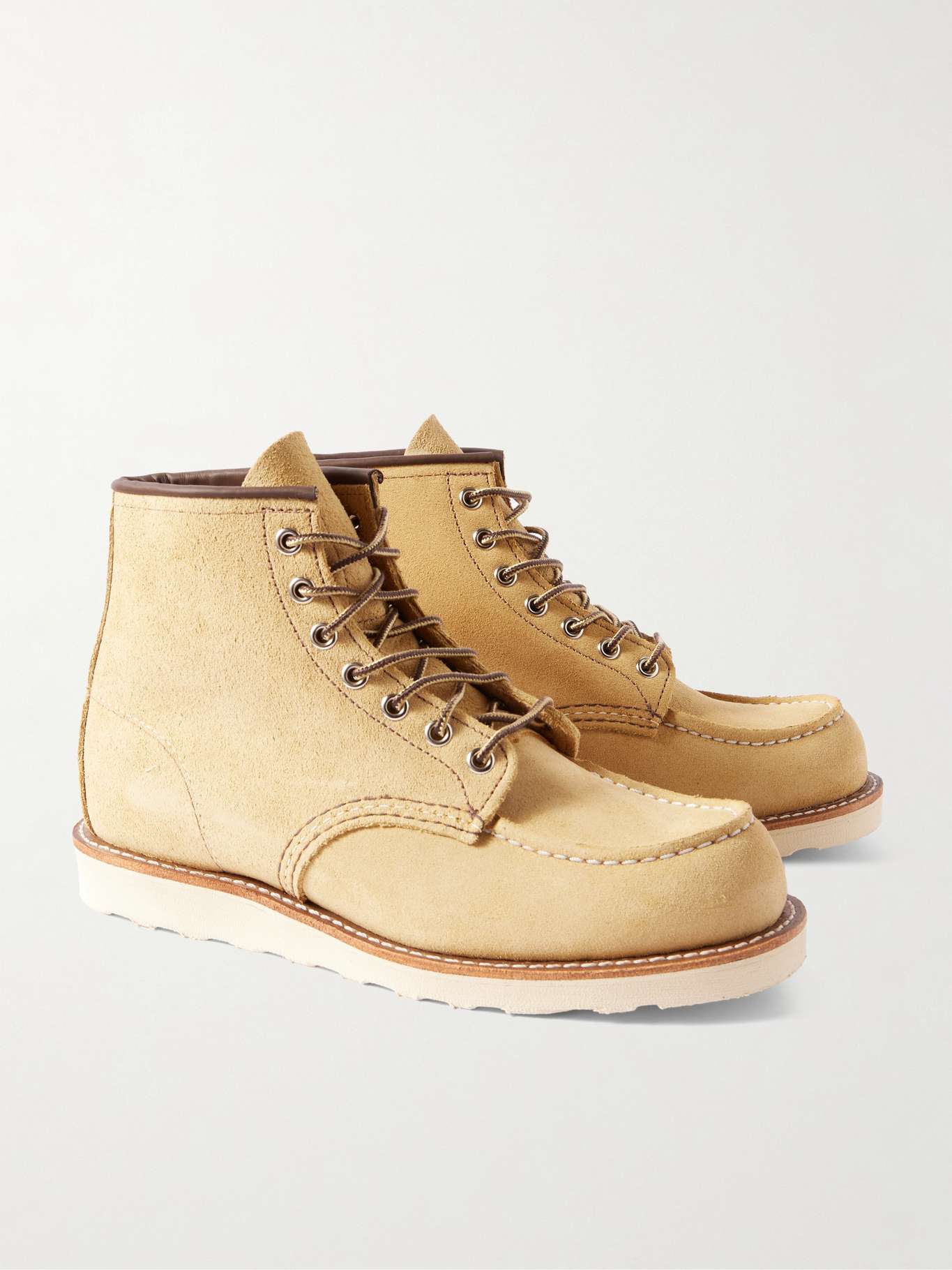 RED WING SHOES 8833 Classic Moc Brushed-Leather Boots for Men | MR PORTER
