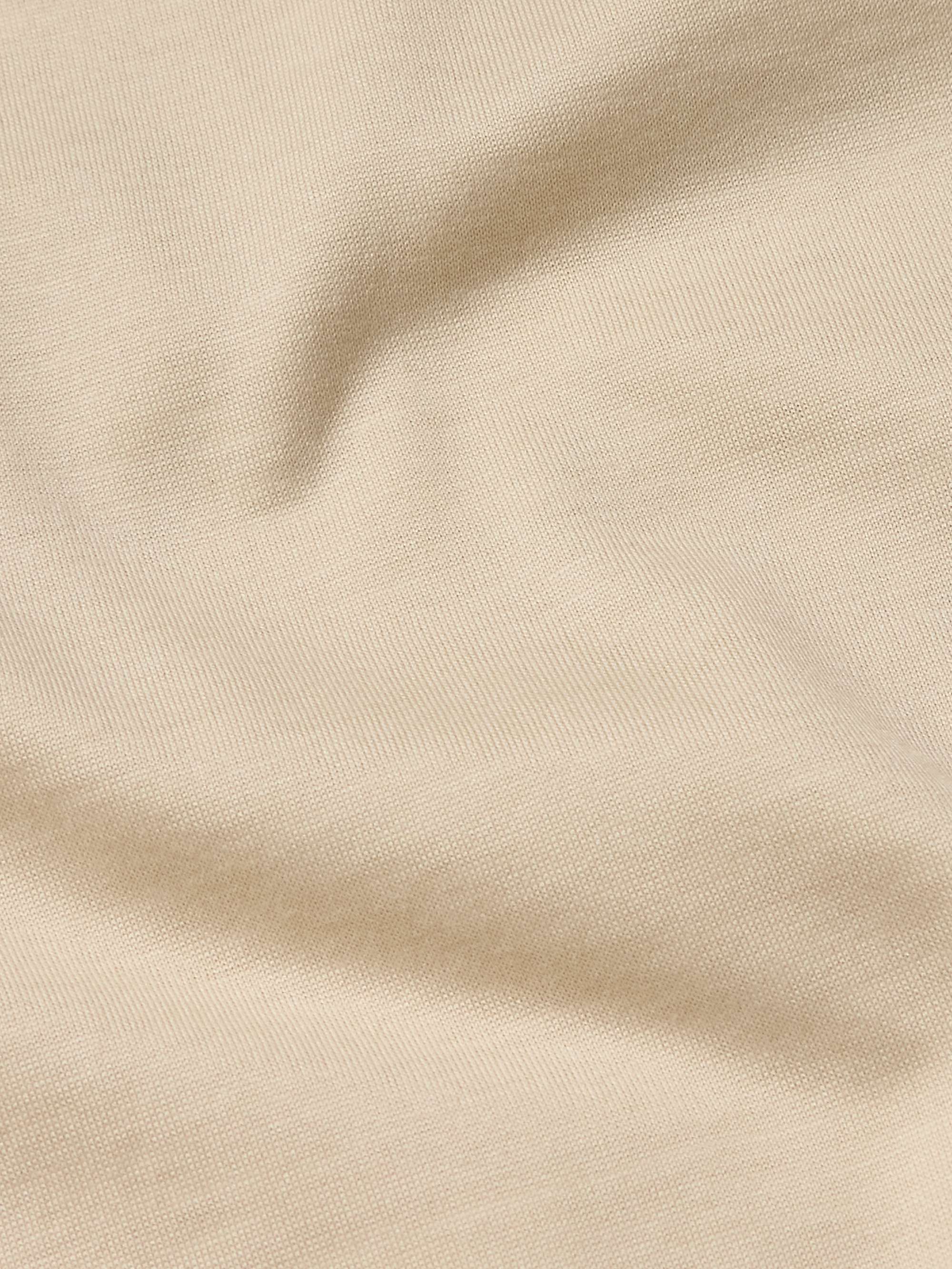 RALPH LAUREN PURPLE LABEL Slim-Fit Logo-Embroidered Cotton and Silk ...