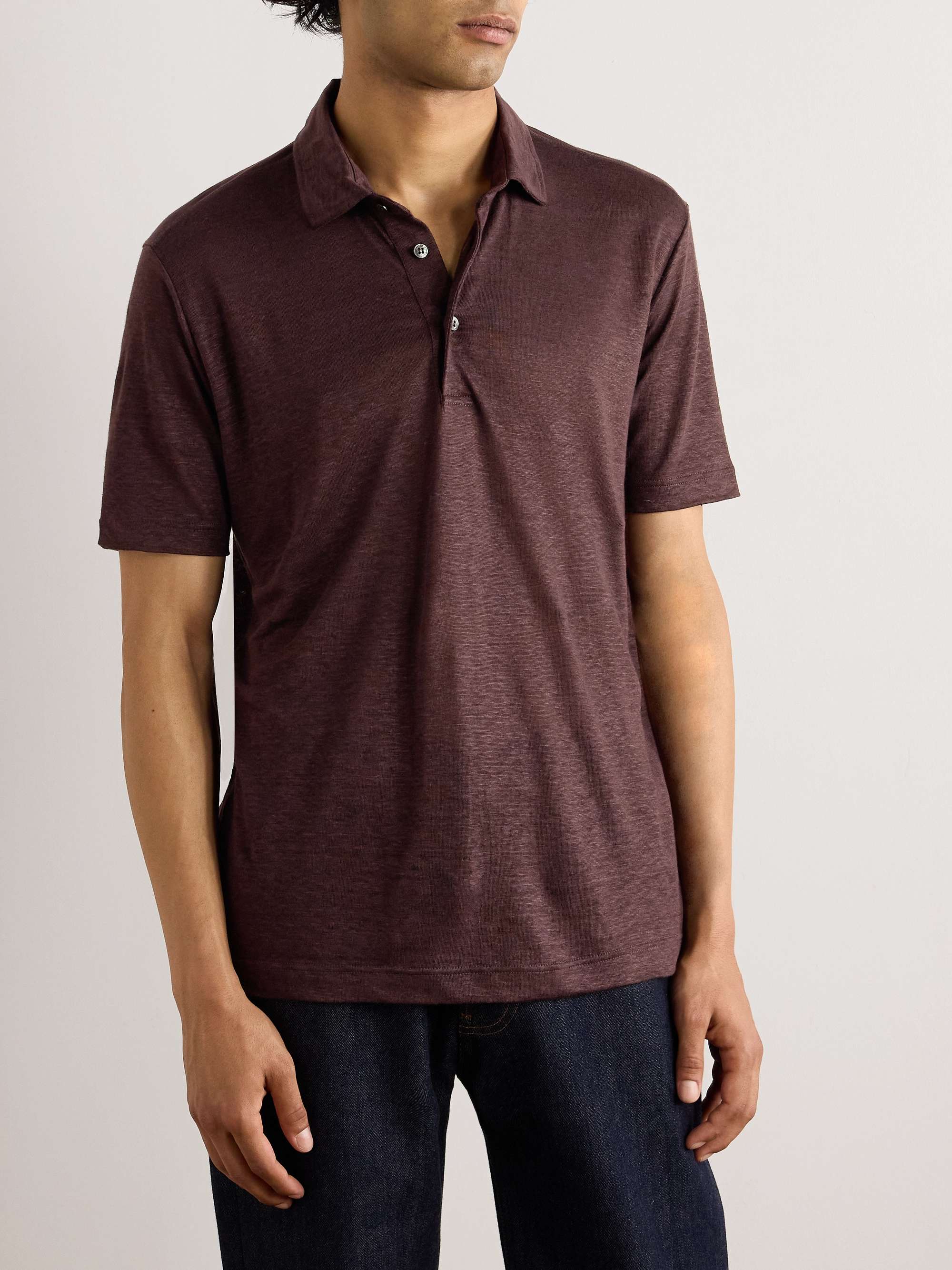 LORO PIANA Linen Polo Shirt for Men | MR PORTER