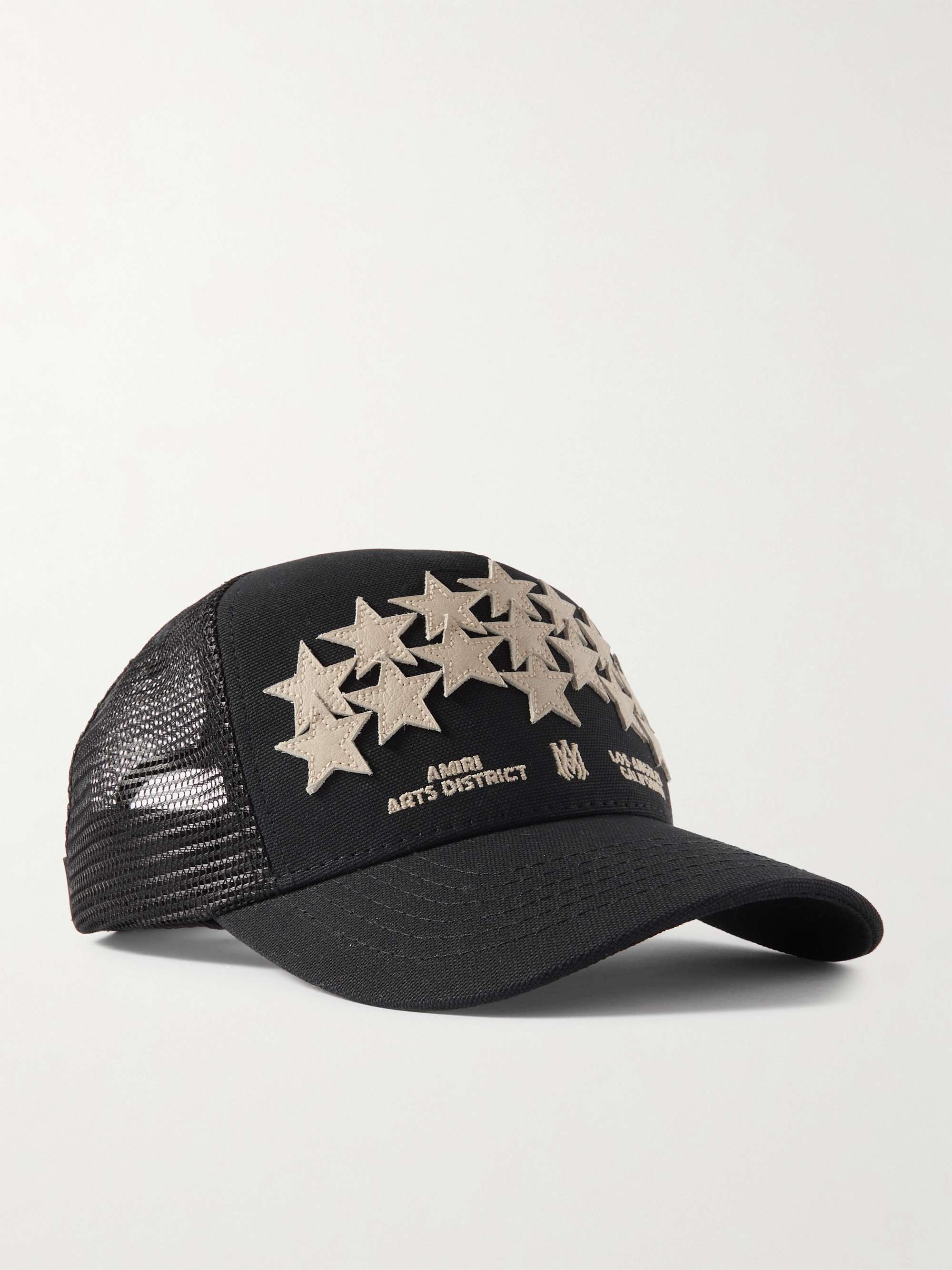 AMIRI Appliquéd Logo-Embroidered Cotton-Canvas and Mesh Trucker Cap for ...