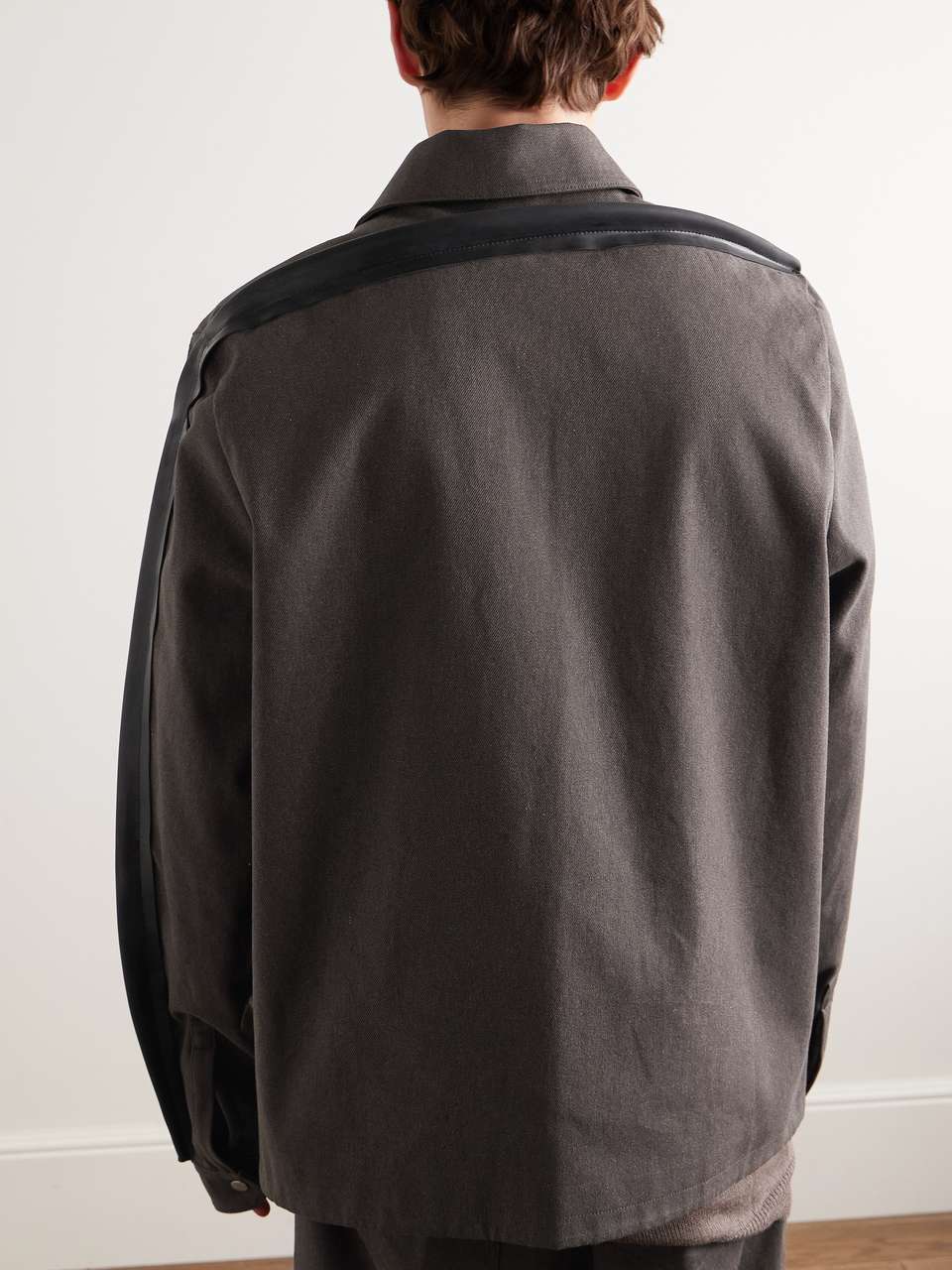 RICK OWENS Felt and Rubber-Trimmed Cotton-Drill Overshirt for Men | MR ...