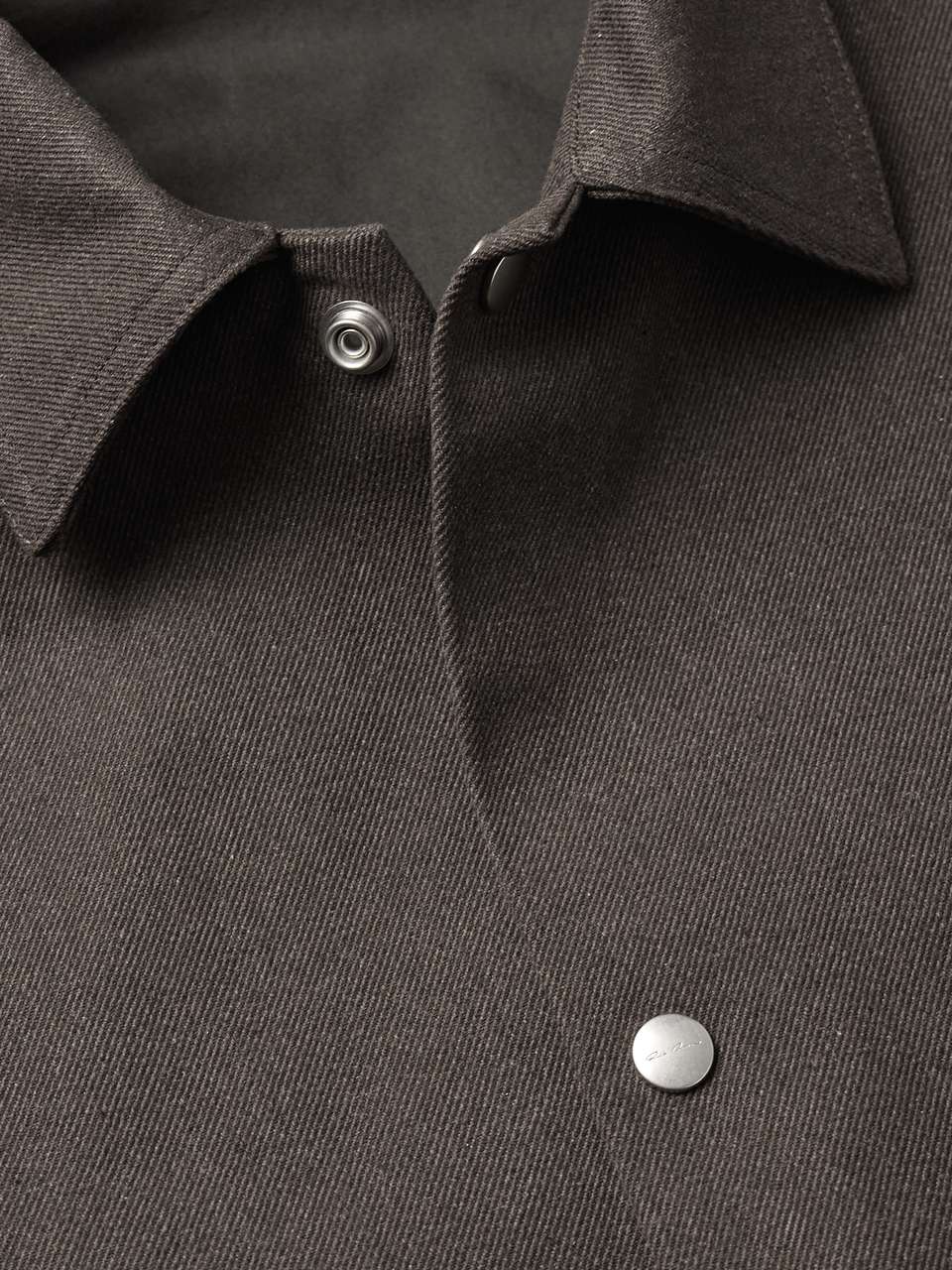 RICK OWENS Felt and Rubber-Trimmed Cotton-Drill Overshirt for Men | MR ...