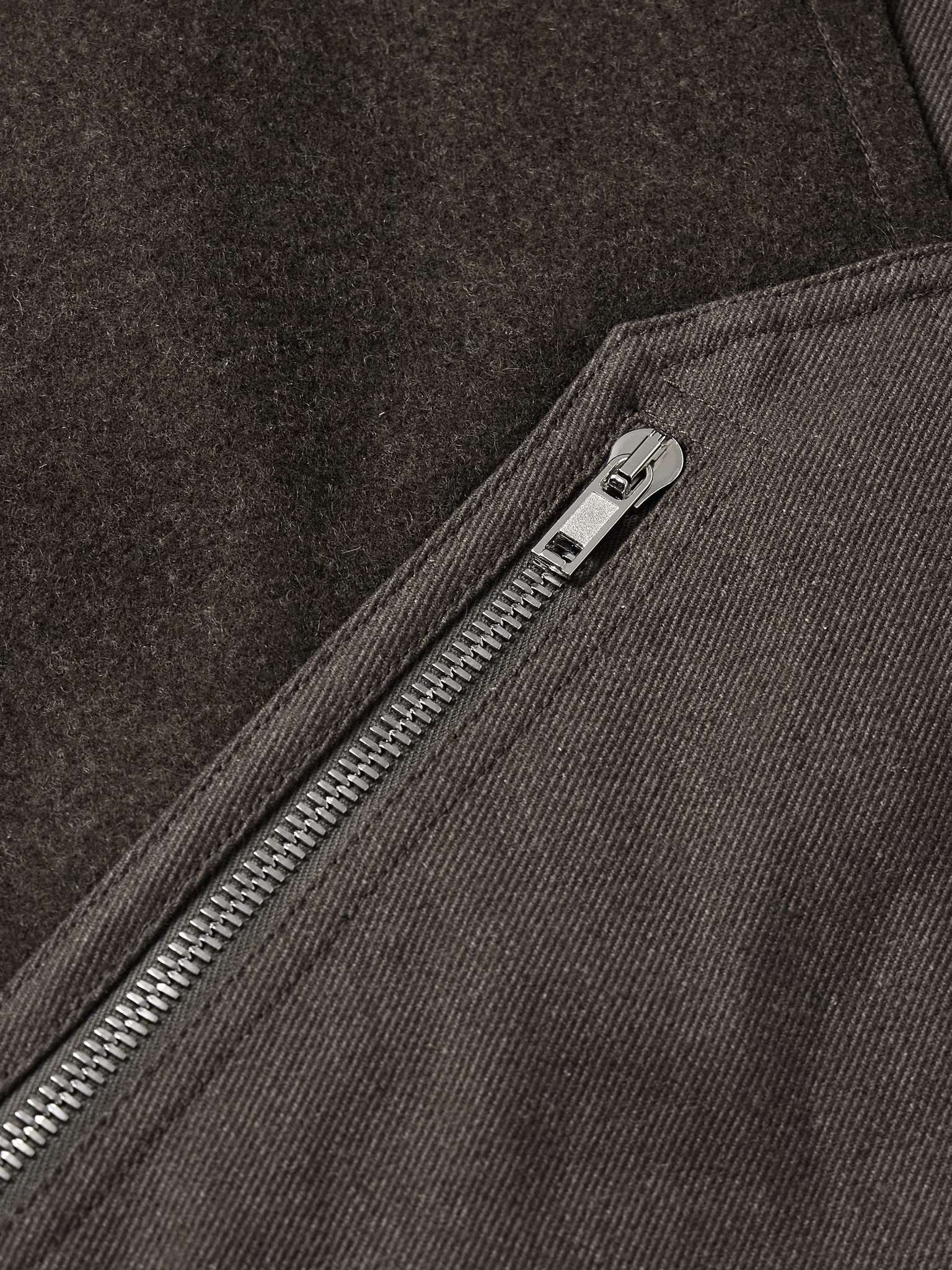 RICK OWENS Felt and Rubber-Trimmed Cotton-Drill Overshirt for Men | MR ...