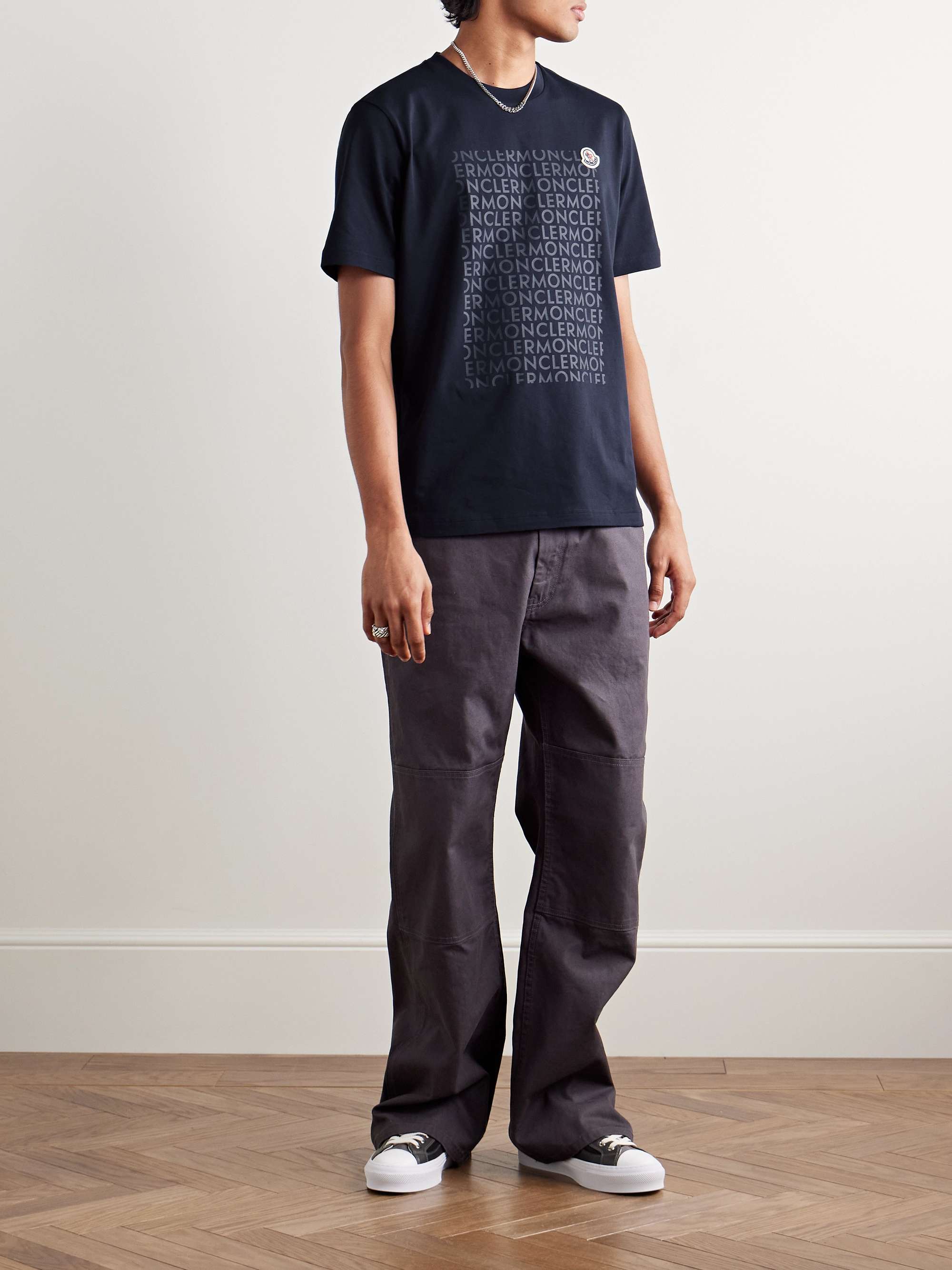 MONCLER GENIUS 2 Moncler 1952 Logo-Print Cotton-Jersey T MONCLER GENIUS 2 Moncler 1952 Logo-Print Cotton-Jersey T