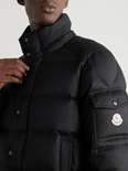 MONCLER Logo-Appliquéd Quilted Wool-Flannel Hooded Down Jacket for Men ...