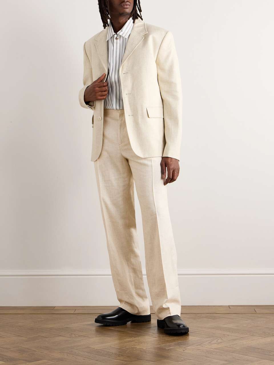 JACQUEMUS Melo Straight-Leg Woven Trousers for Men | MR PORTER