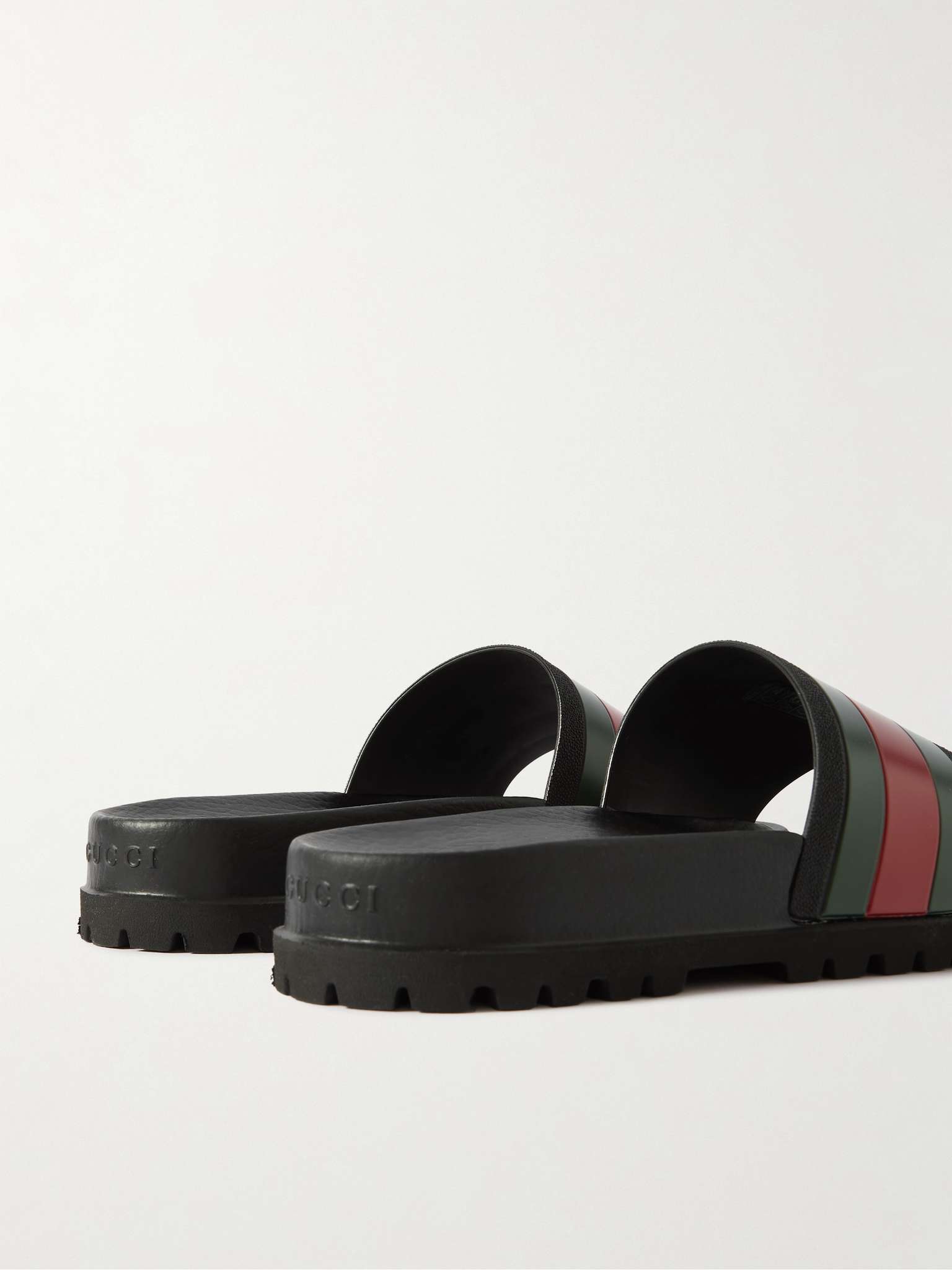 GUCCI Pursuittreck Striped Rubber Slides for Men | MR PORTER