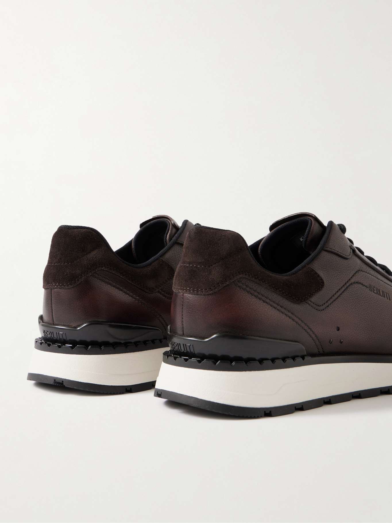 BERLUTI Fast Track Suede-Trimmed Full-Grain Venezia Softy Leather ...