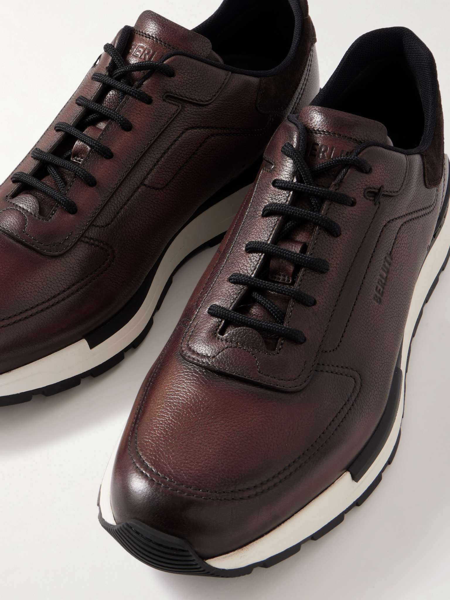 BERLUTI Fast Track Suede-Trimmed Full-Grain Venezia Softy Leather ...