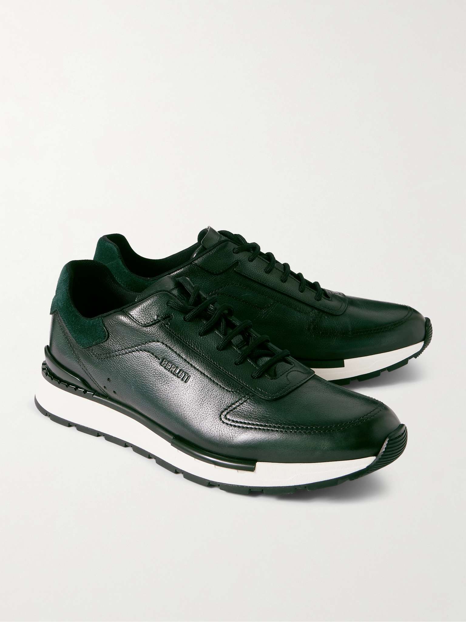 BERLUTI Fast Track Suede-Trimmed Full-Grain Venezia Softy Leather ...