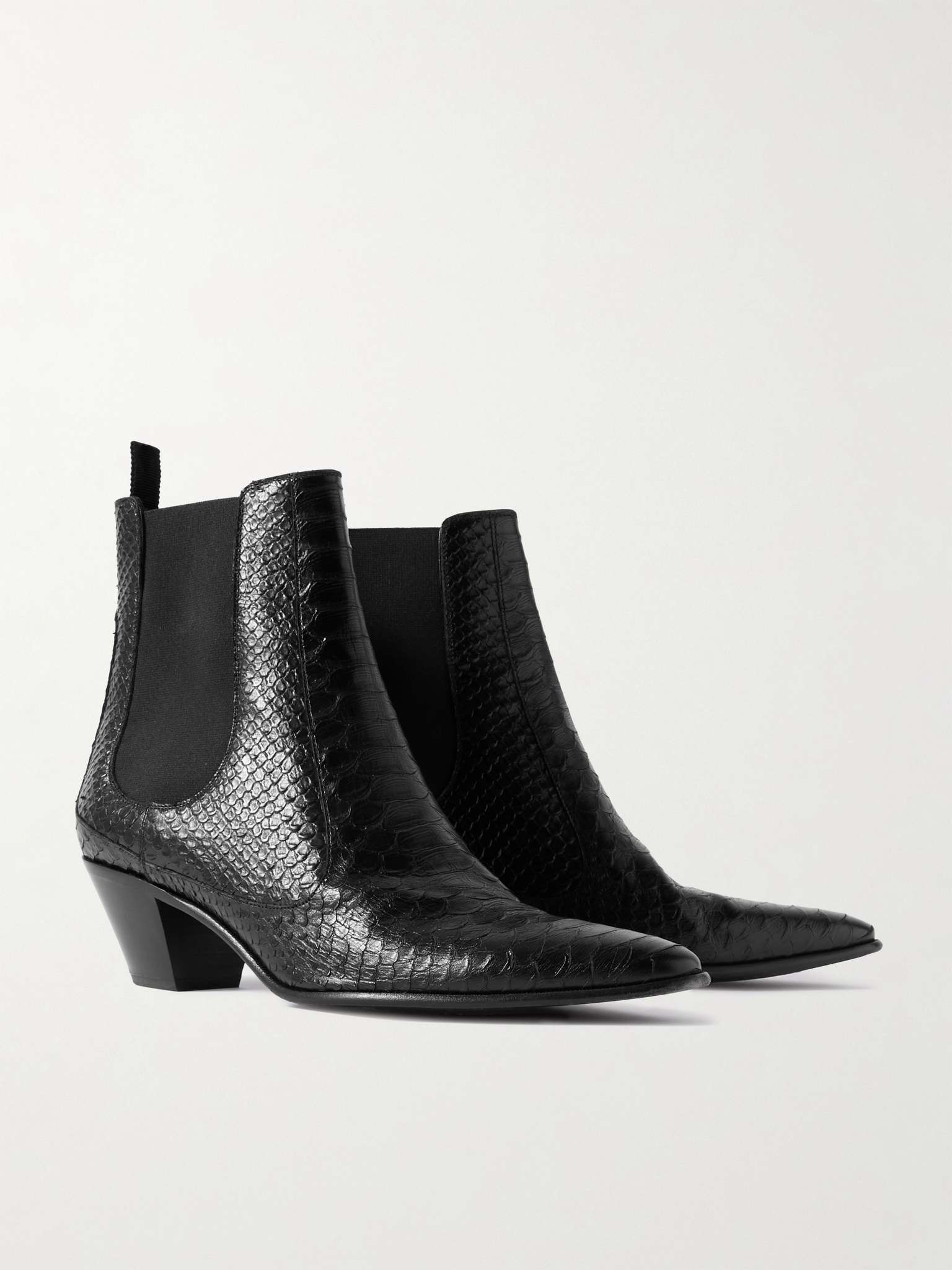 Black Snake-Effect Leather Chelsea Boots | CELINE HOMME | MR PORTER