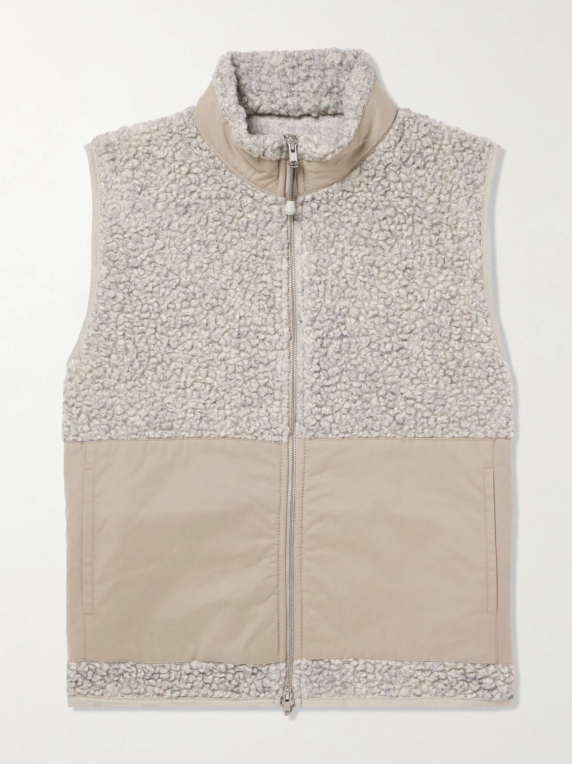 FOLK Signal Shell-Trimmed Cotton-Fleece Gilet for Men | MR PORTER