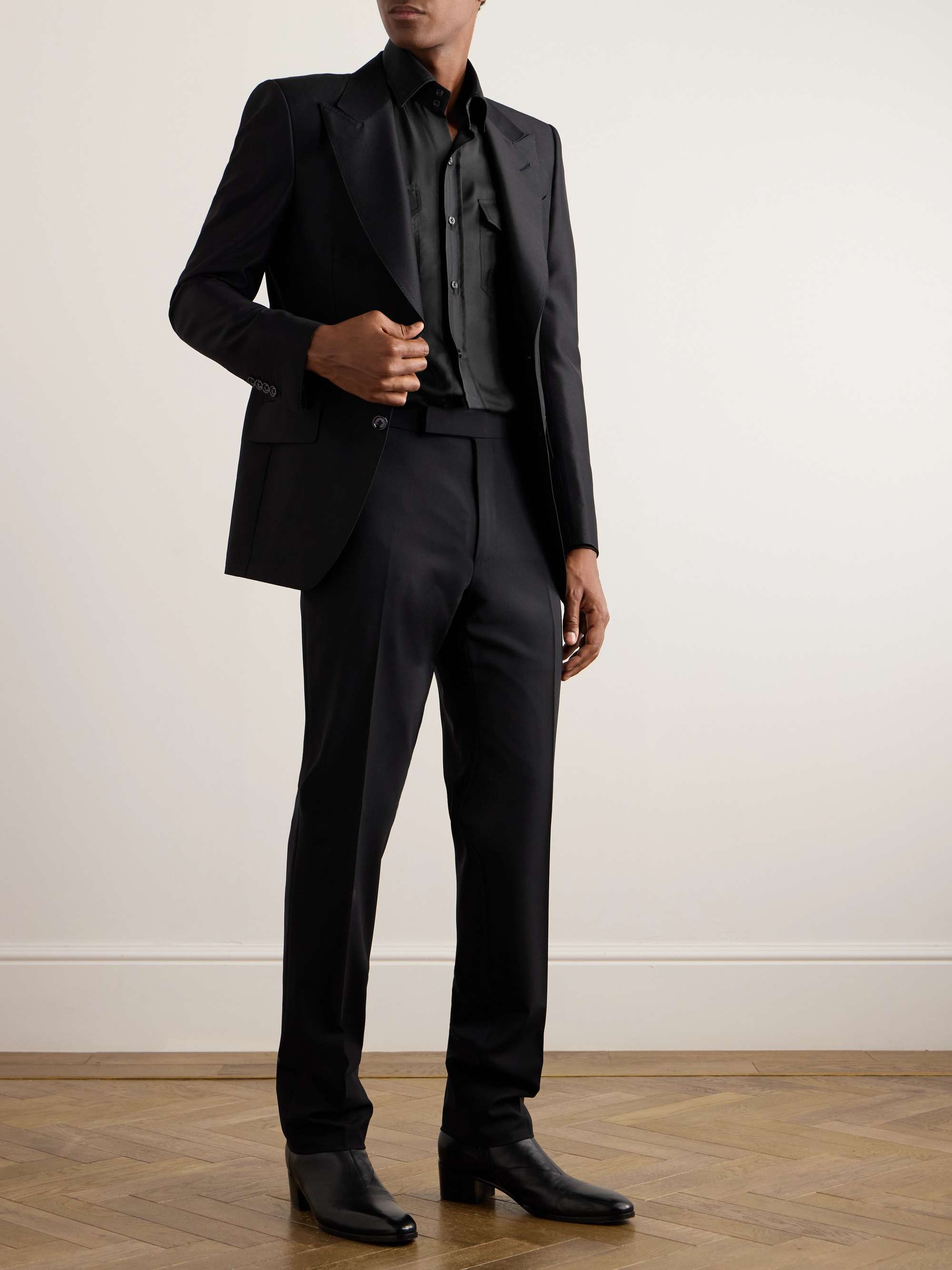 TOM FORD Slim-Fit Silk-Twill Shirt for Men | MR PORTER