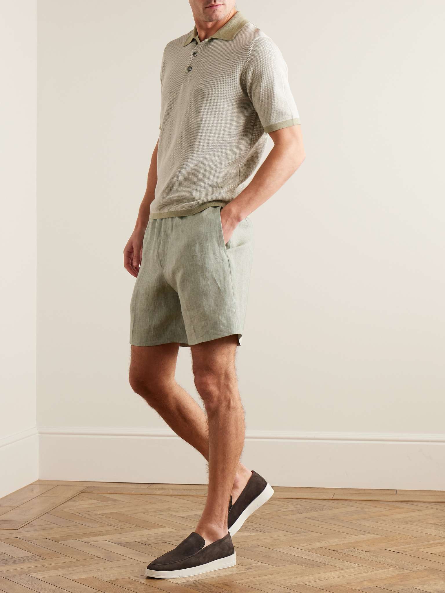KINGSMAN Straight-Leg Linen Drawstring Shorts for Men | MR PORTER