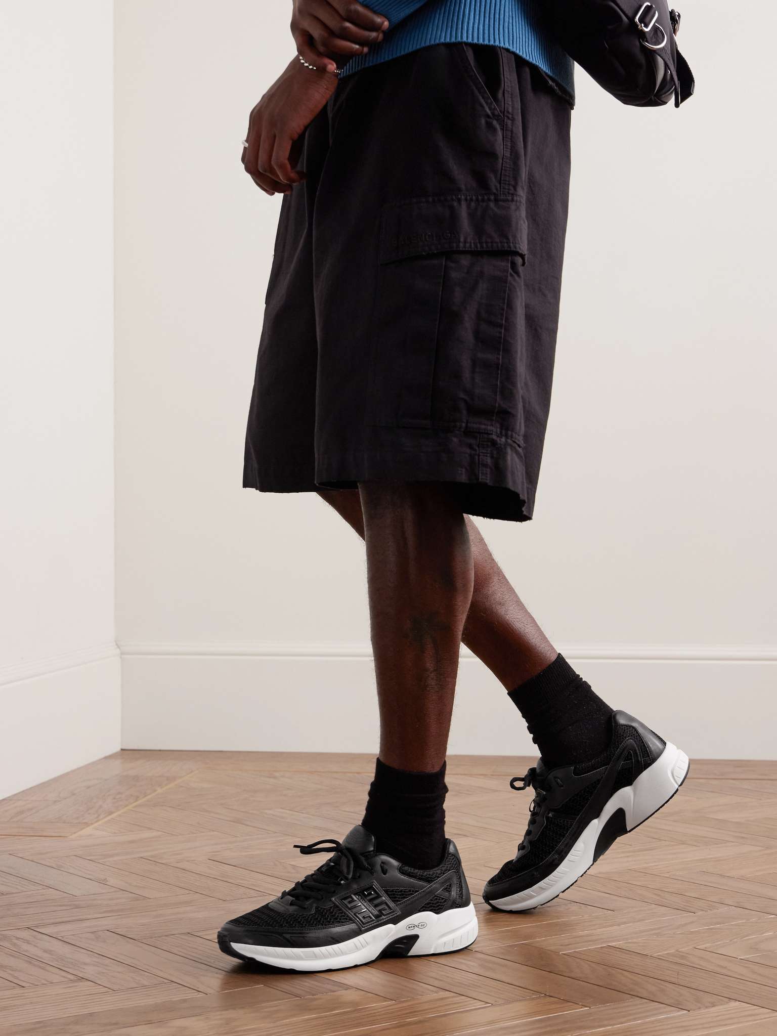 GIVENCHY NFNTY-52 Rubber, Mesh and Leather Sneakers for Men | MR PORTER