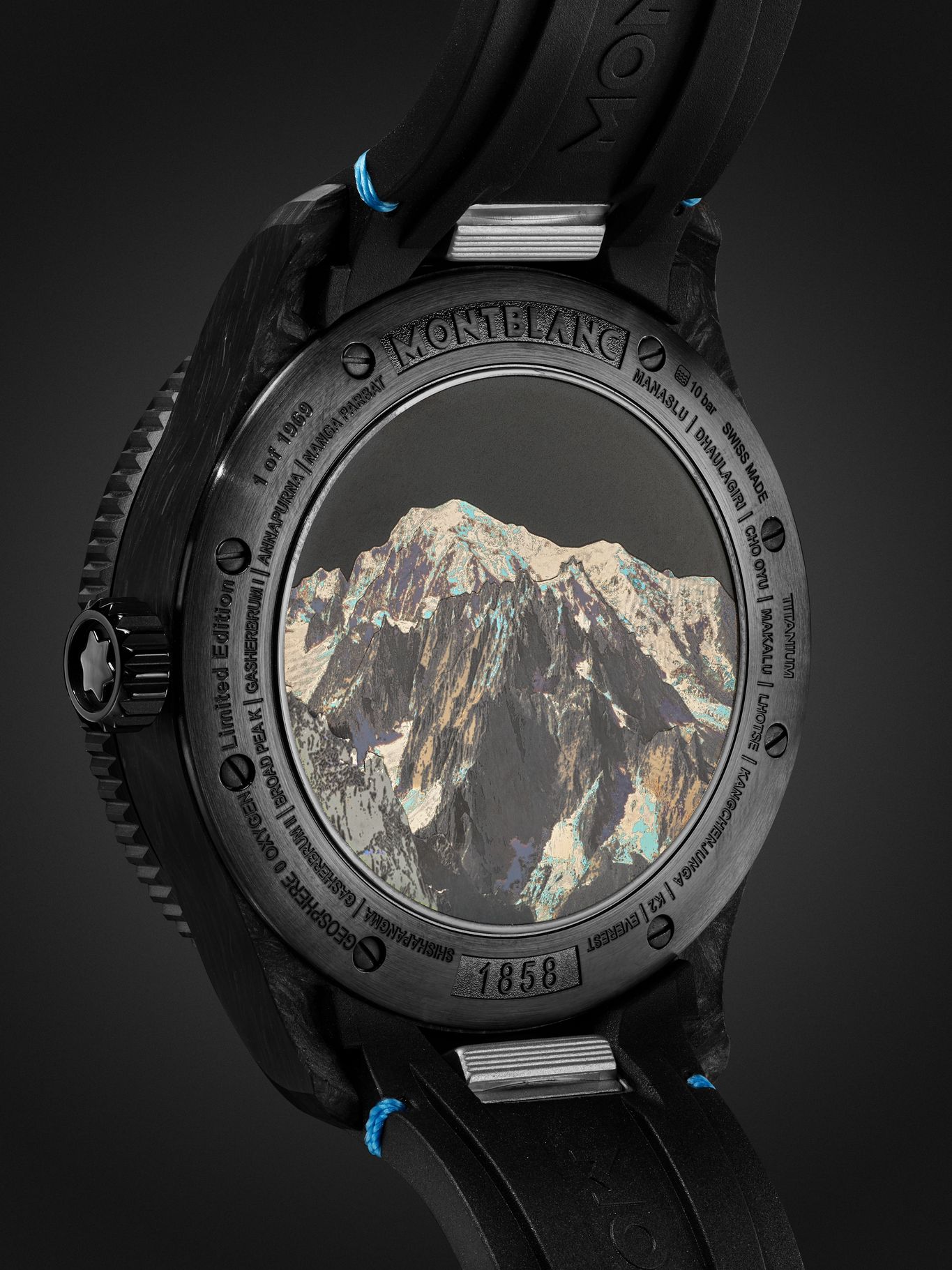 MONTBLANC 1858 Geosphere CARBO₂ 0 Oxygen Limited Edition Automatic 43 ...
