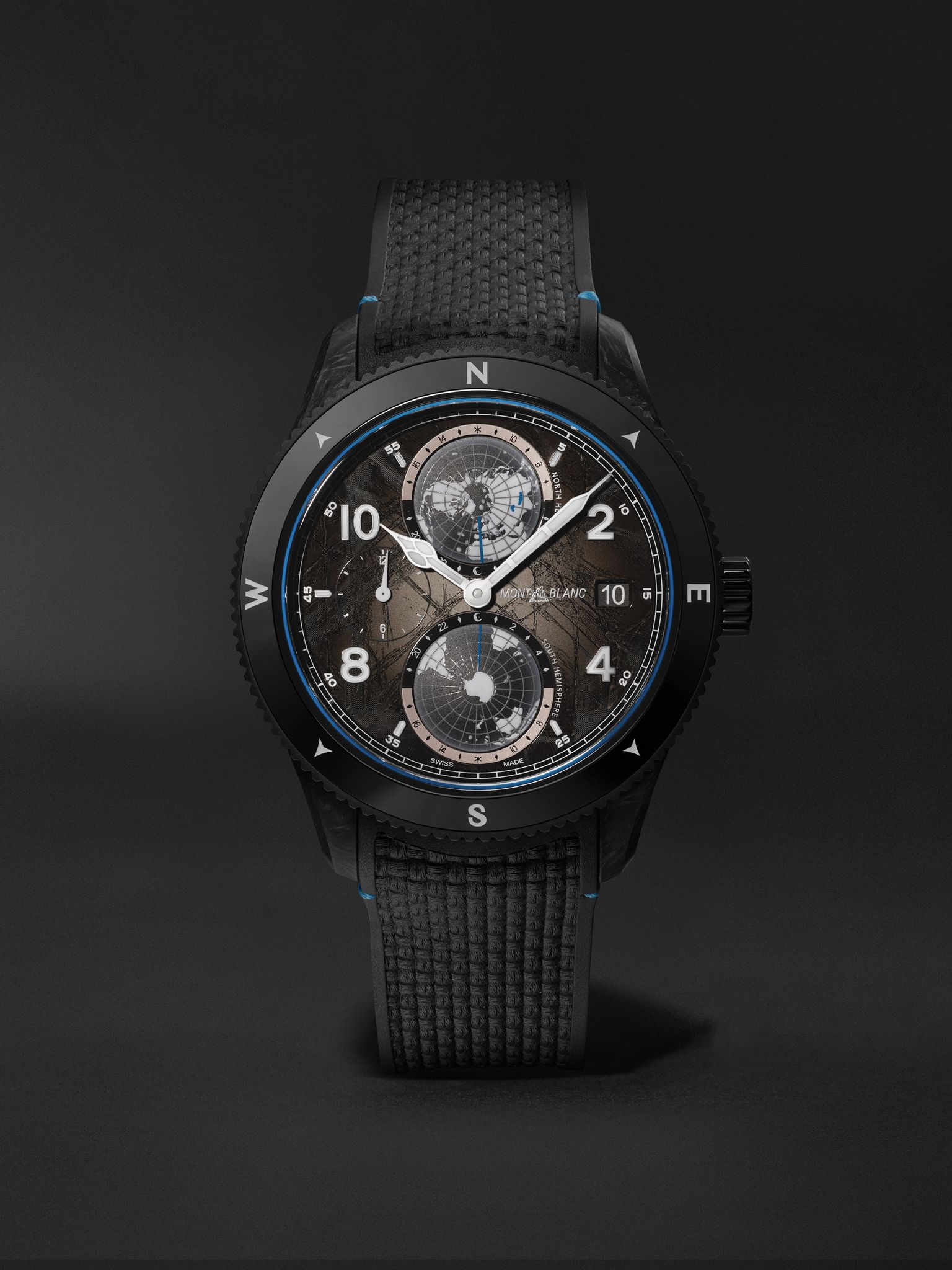 MONTBLANC 1858 Geosphere CARBO₂ 0 Oxygen Limited Edition Automatic 43 ...