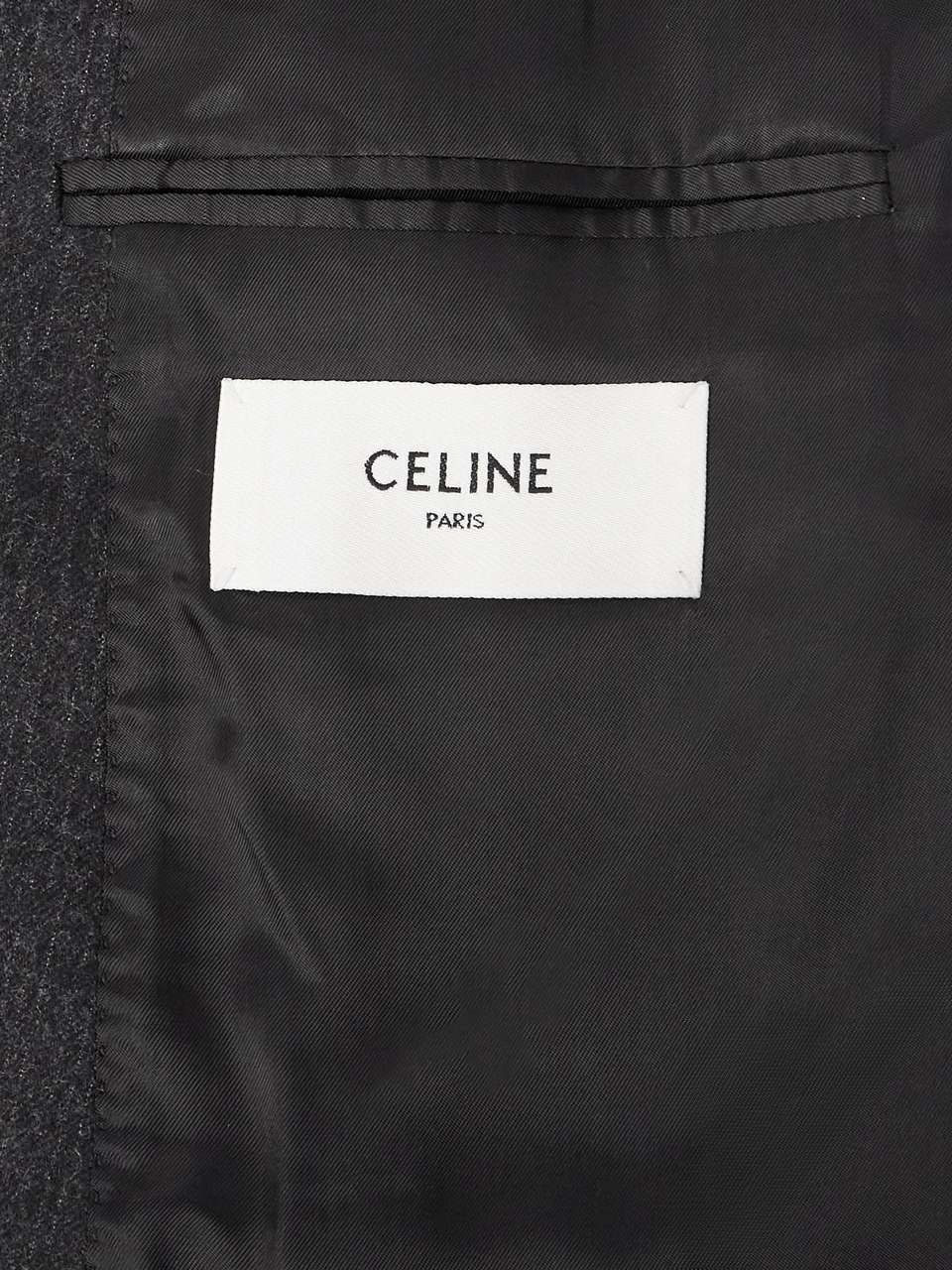 CELINE Slim-Fit Double-Breasted Pinstriped Brushed Wool-Twill Suit ...