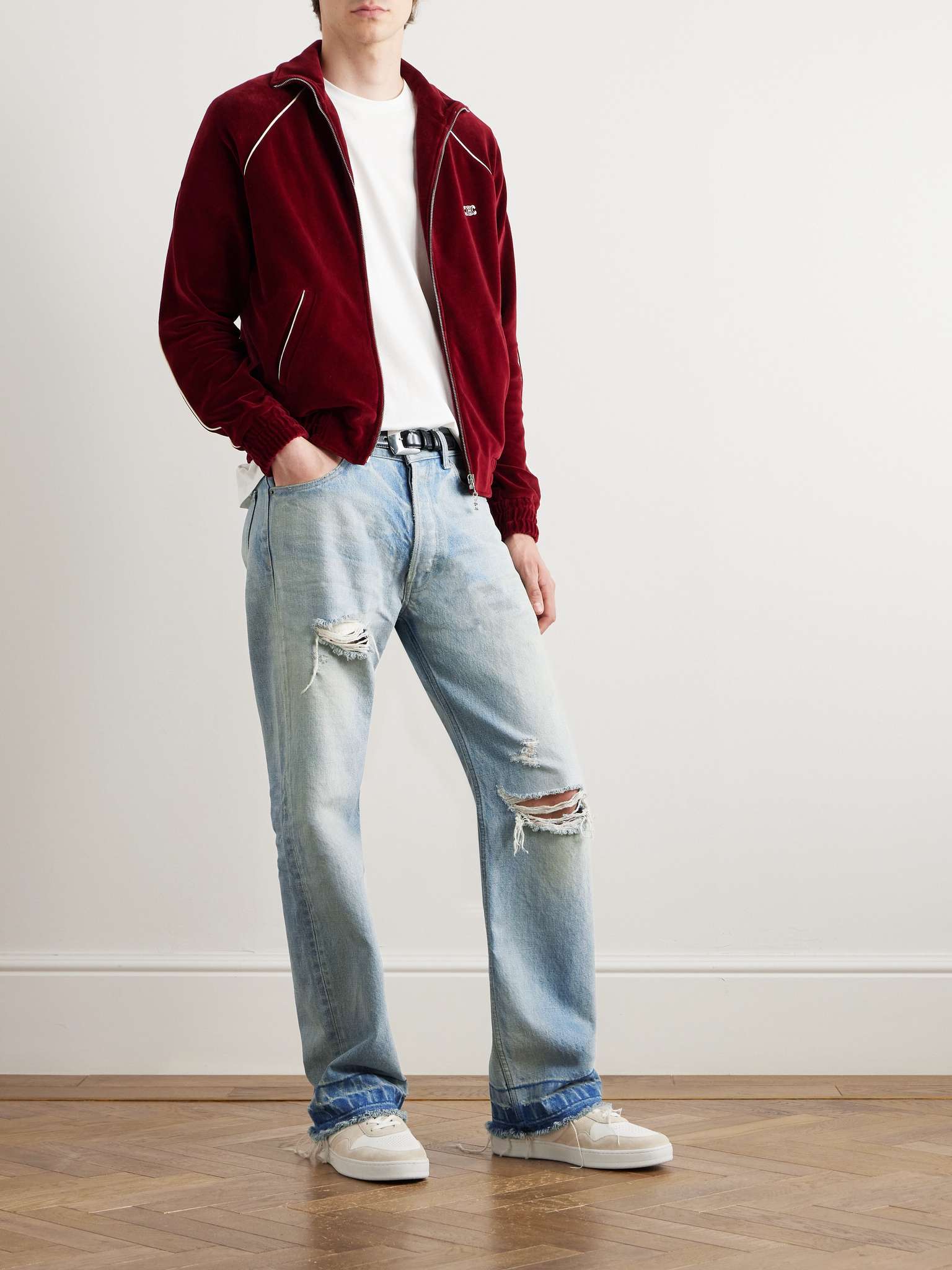 CELINE HOMME Wesley Straight-Leg Distressed Jeans for Men | MR PORTER