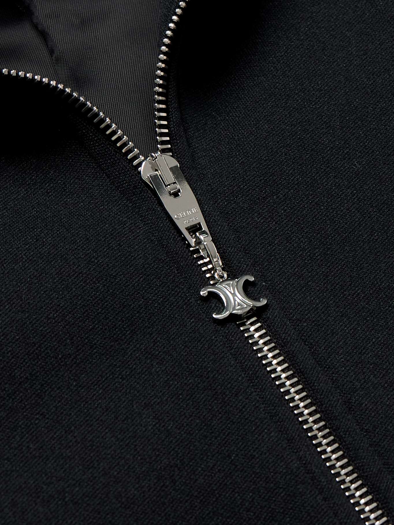 CELINE HOMME Logo-Embroidered Striped Tech-Jersey Track Jacket for Men ...