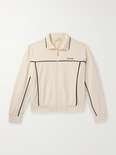 CELINE Logo-Embroidered Mesh-Trimmed Jersey Track Jacket for Men | MR ...