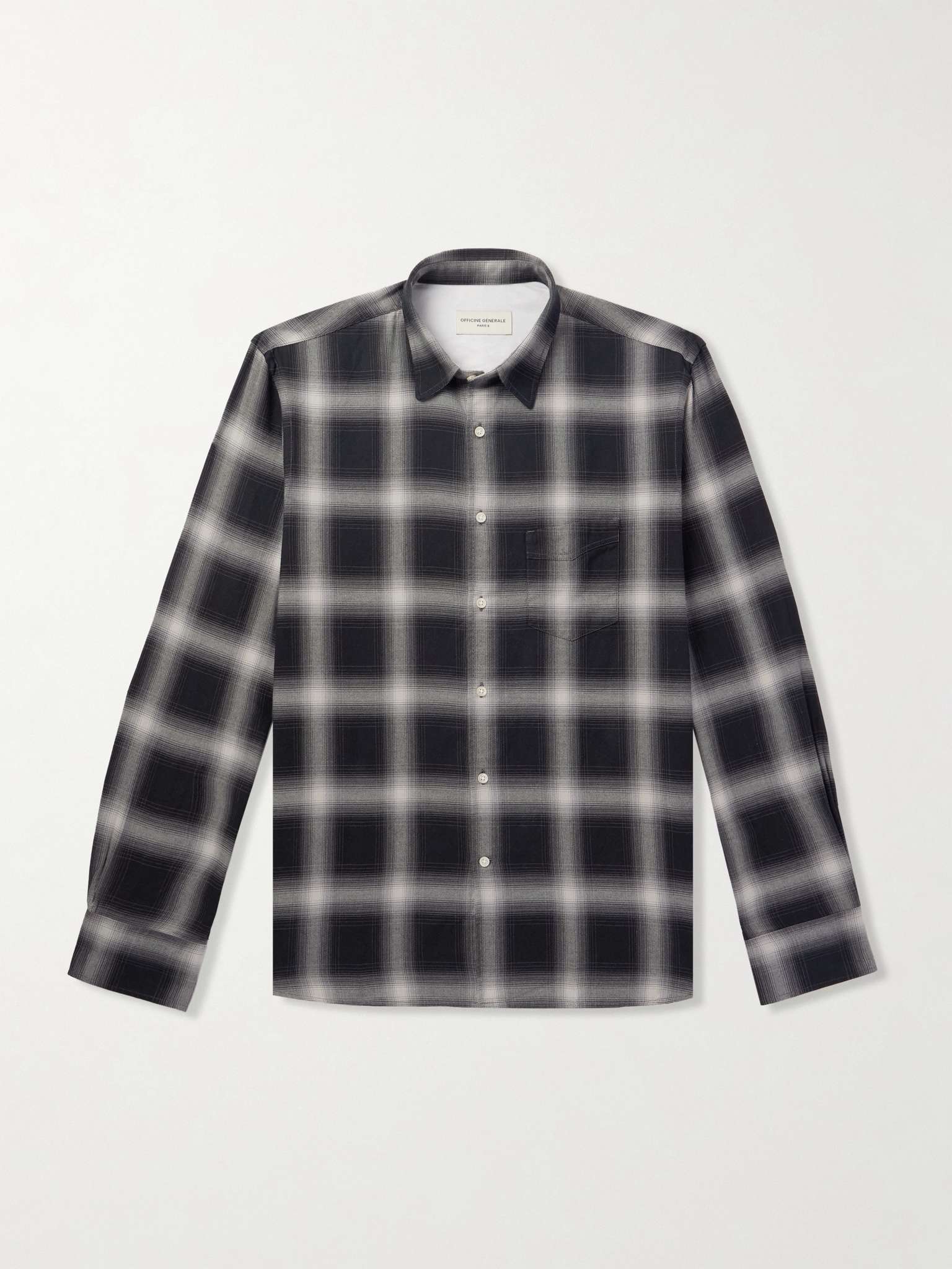 OFFICINE GÉNÉRALE Benoit Checked Cotton-Flannel Shirt for Men | MR PORTER