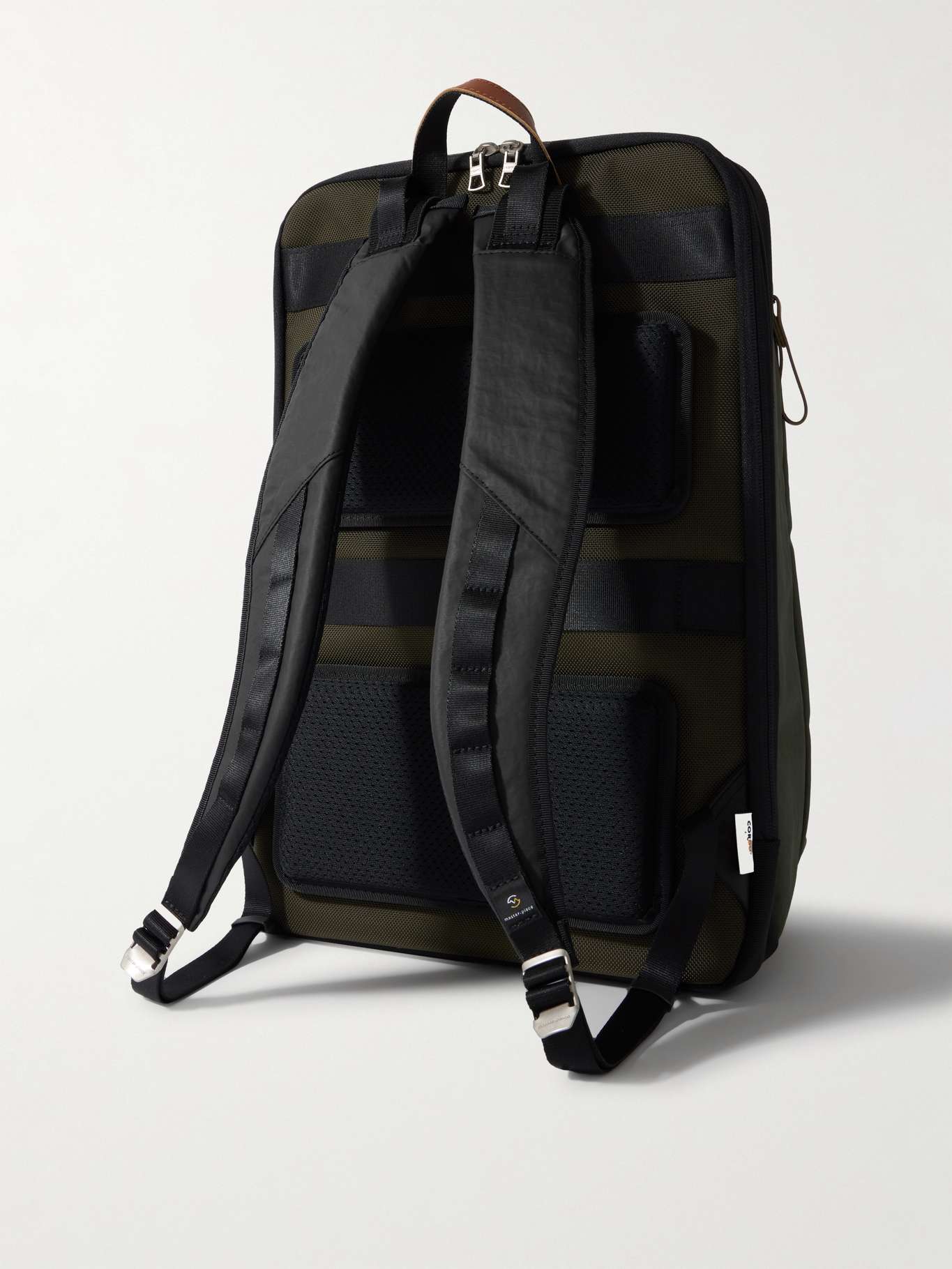 MASTER-PIECE Bump L Canvas and Leather-Trimmed CORDURA® Nylon Backpack ...
