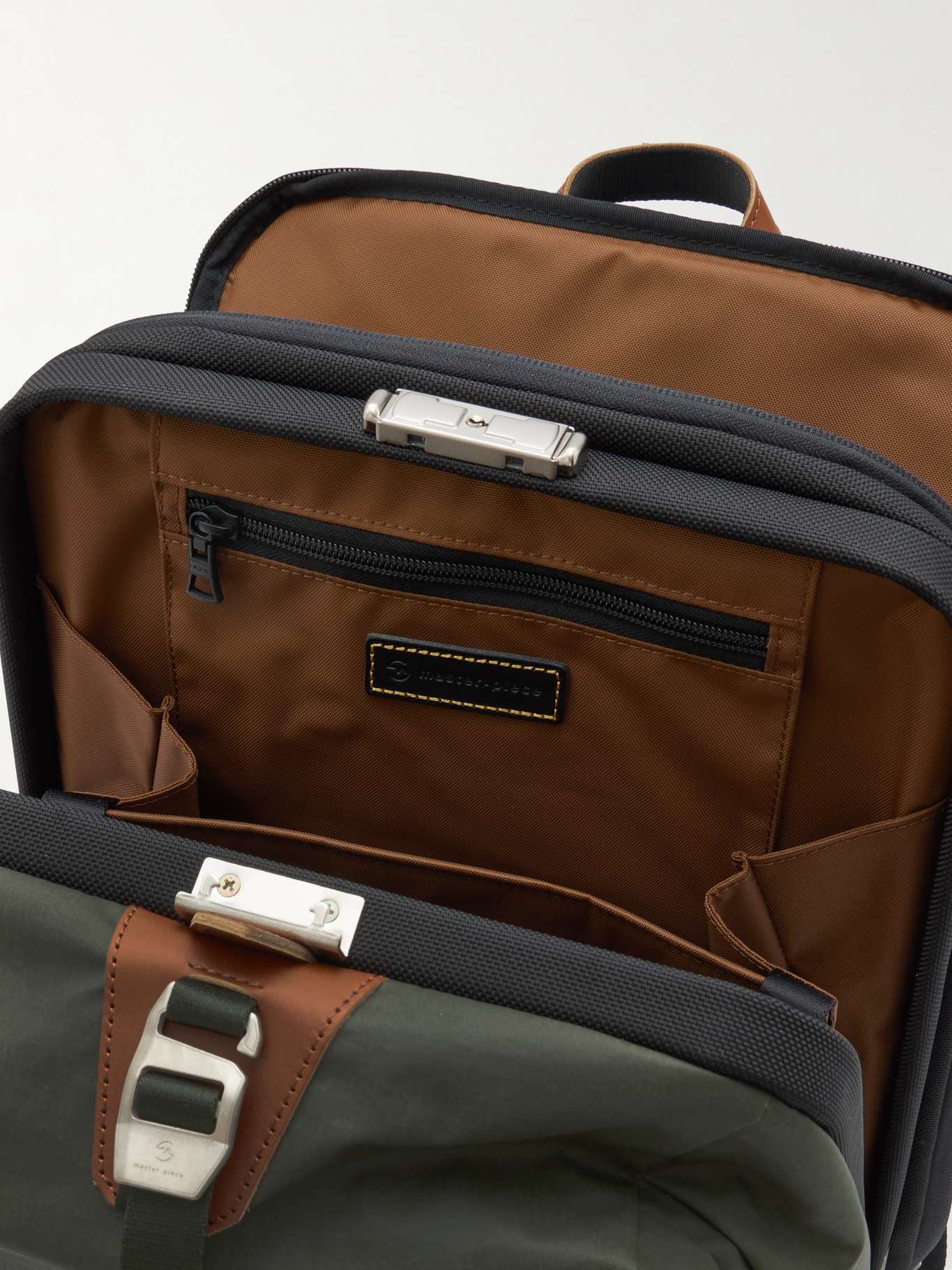 MASTER-PIECE Bump L Canvas and Leather-Trimmed CORDURA® Nylon Backpack ...