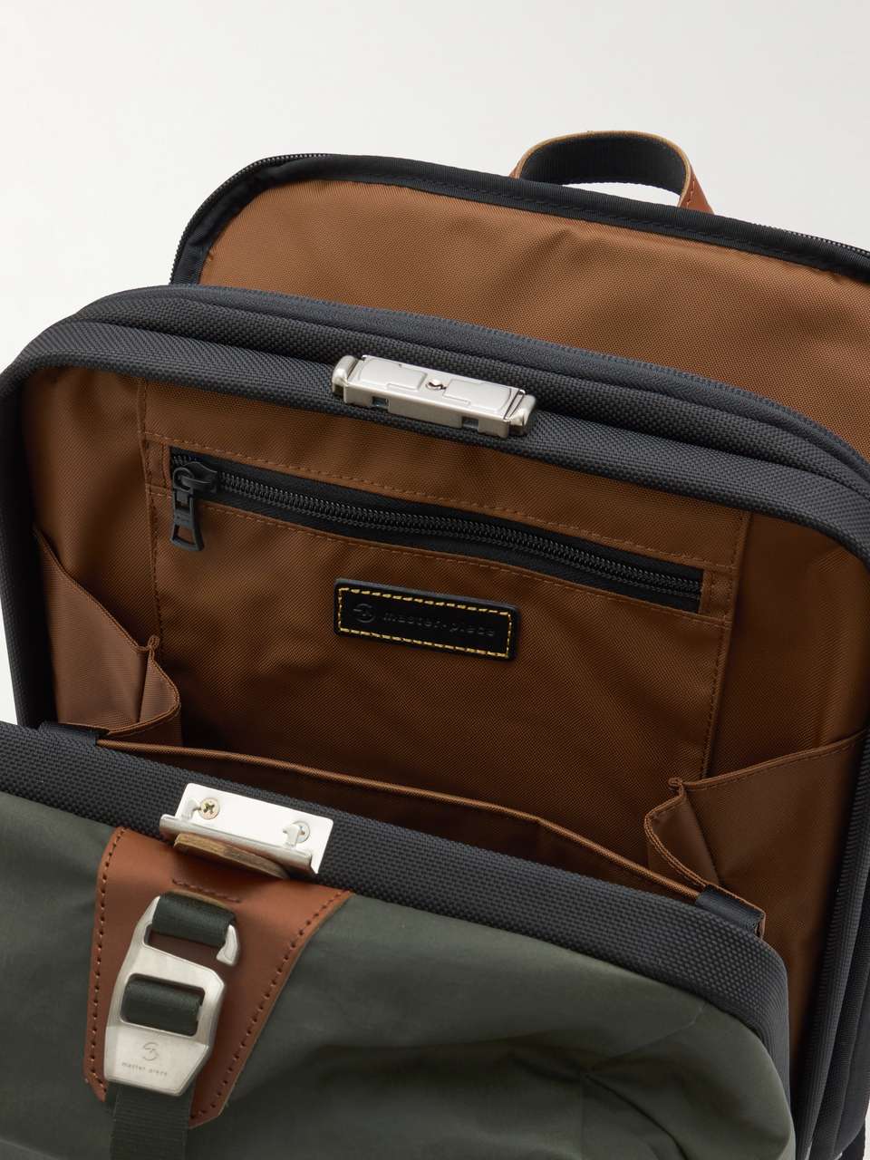 MASTER-PIECE Bump L Canvas and Leather-Trimmed CORDURA® Nylon Backpack ...