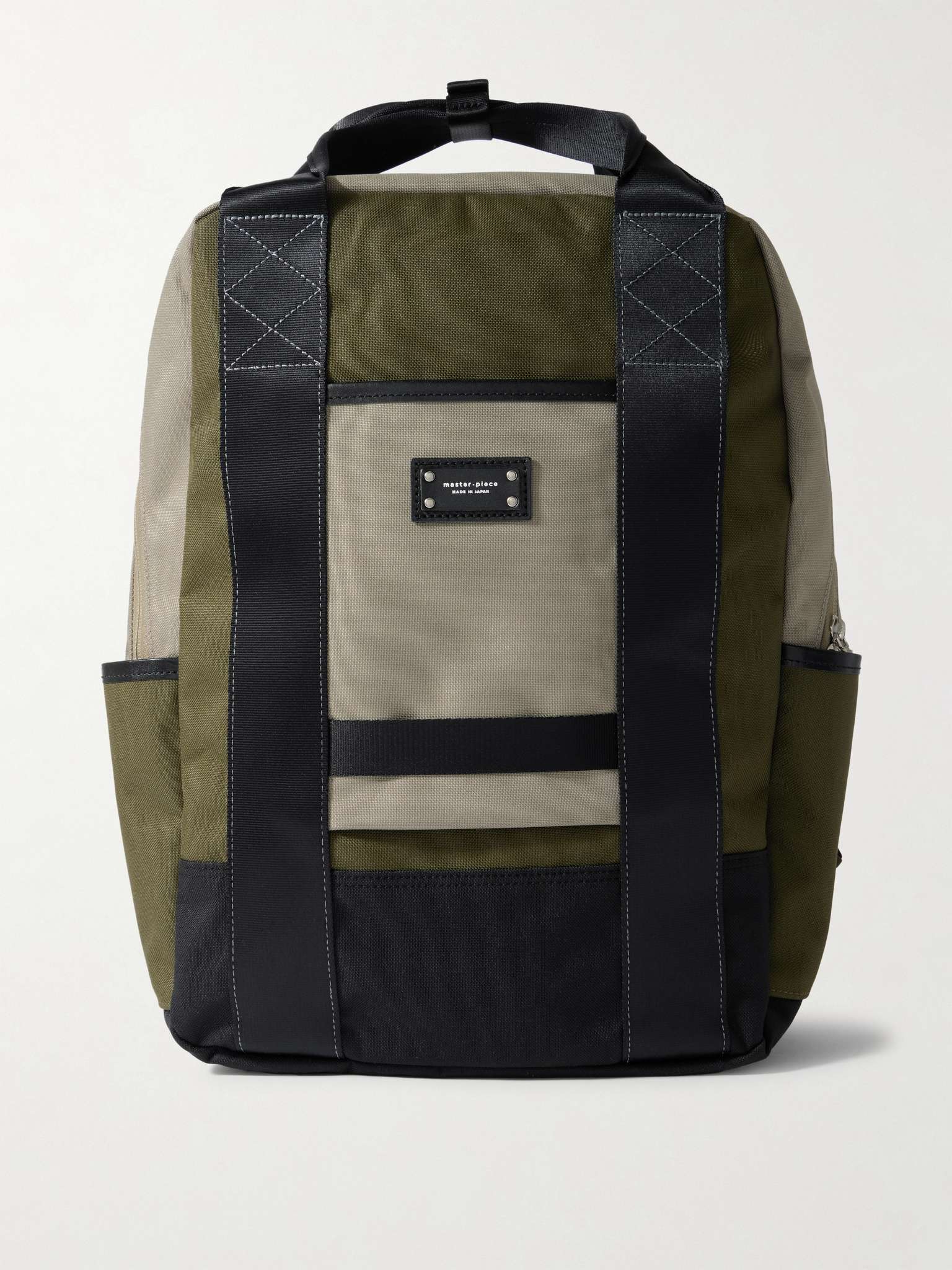 MASTER-PIECE Defend Leather-Trimmed Coated-Canvas Backpack for Men | MR ...