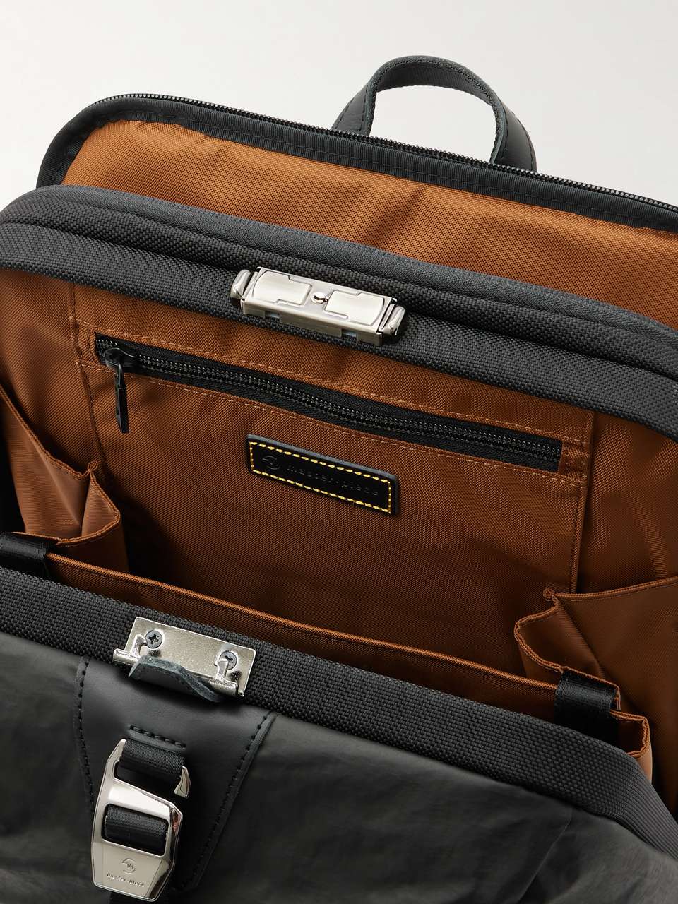 MASTER-PIECE Bump L Canvas and Leather-Trimmed CORDURA® Nylon Backpack ...