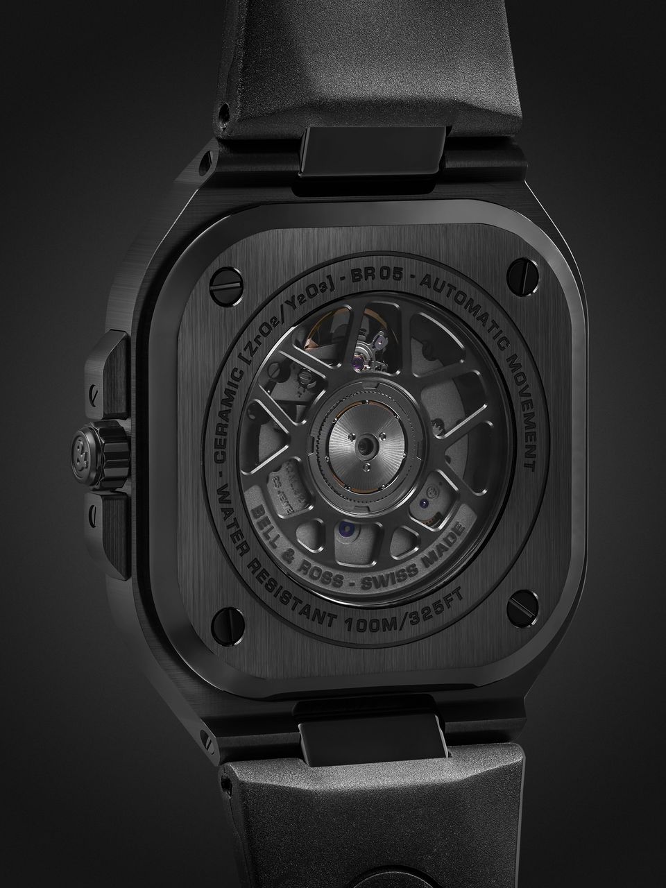 BELL & ROSS BR 05 Automatic 40mm Stainless Steel and Rubber Watch, Ref ...