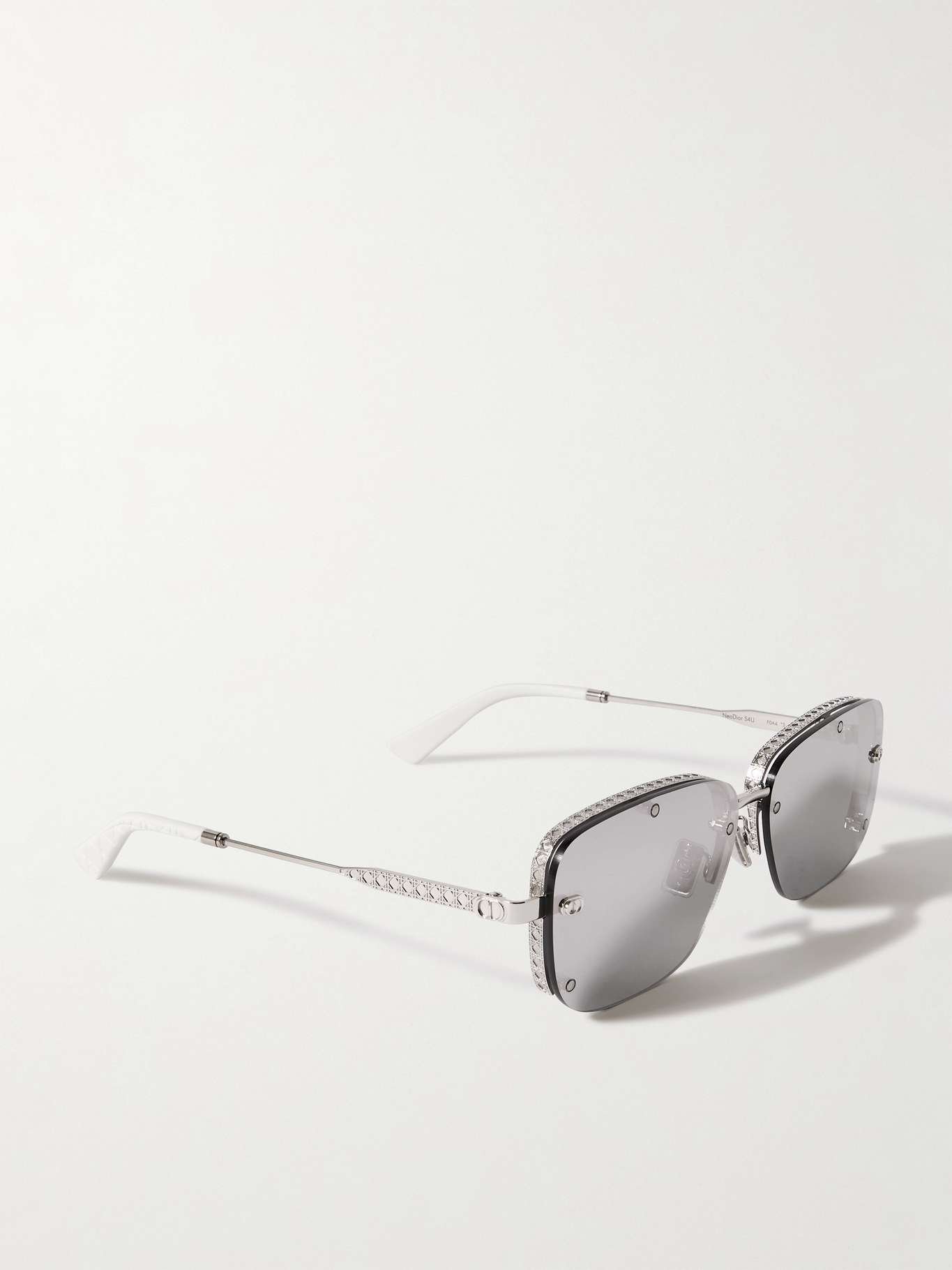 DIOR EYEWEAR NeoDior S4U Rectangle-Frame Gunmetal-Tone Sunglasses for ...