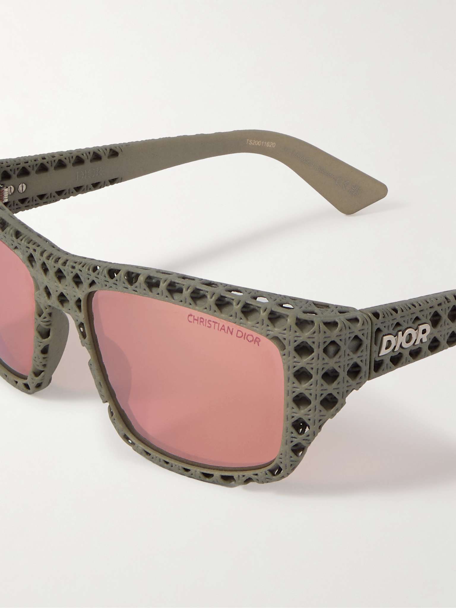 DIOR EYEWEAR Dior3D S1I Square-Frame Textured-Acetate Sunglasses for ...